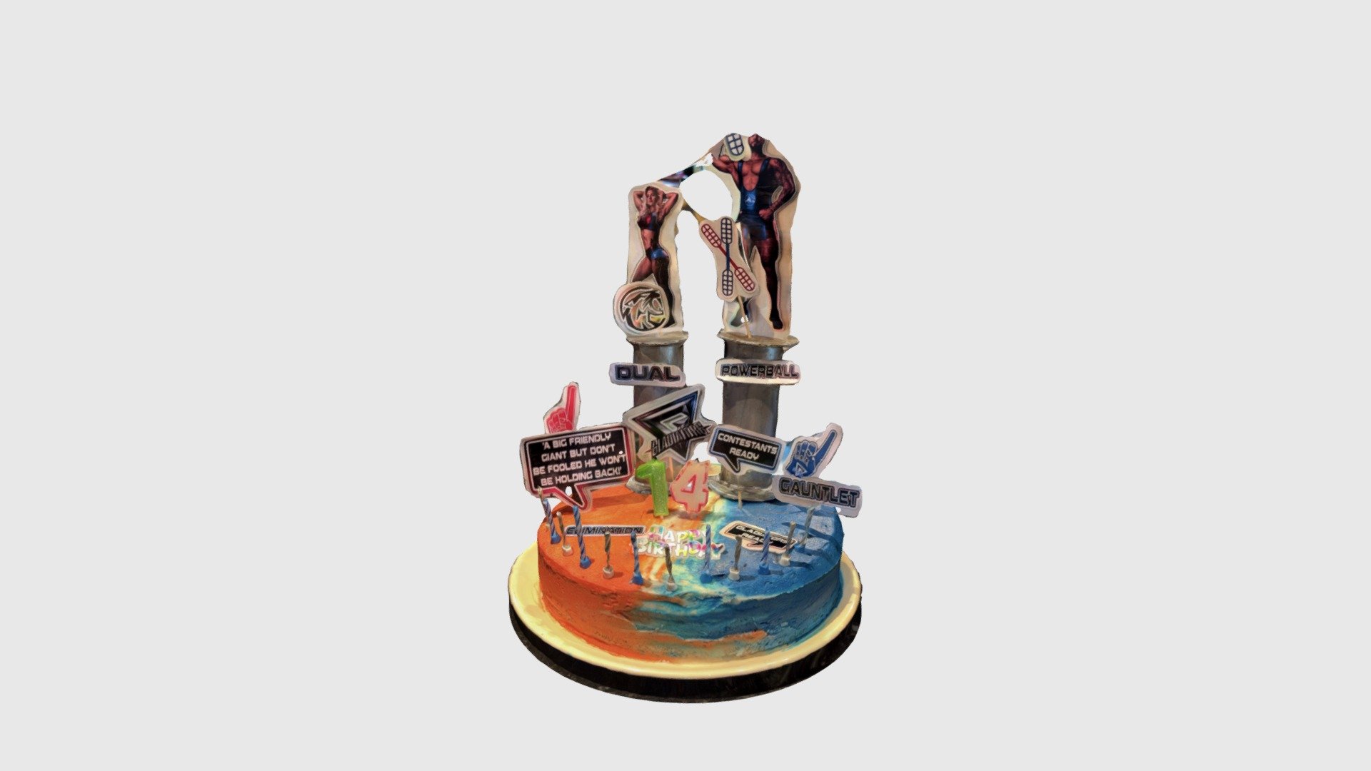Gladiators Birthday Cake - Download Free 3D model by Seethingmad ...