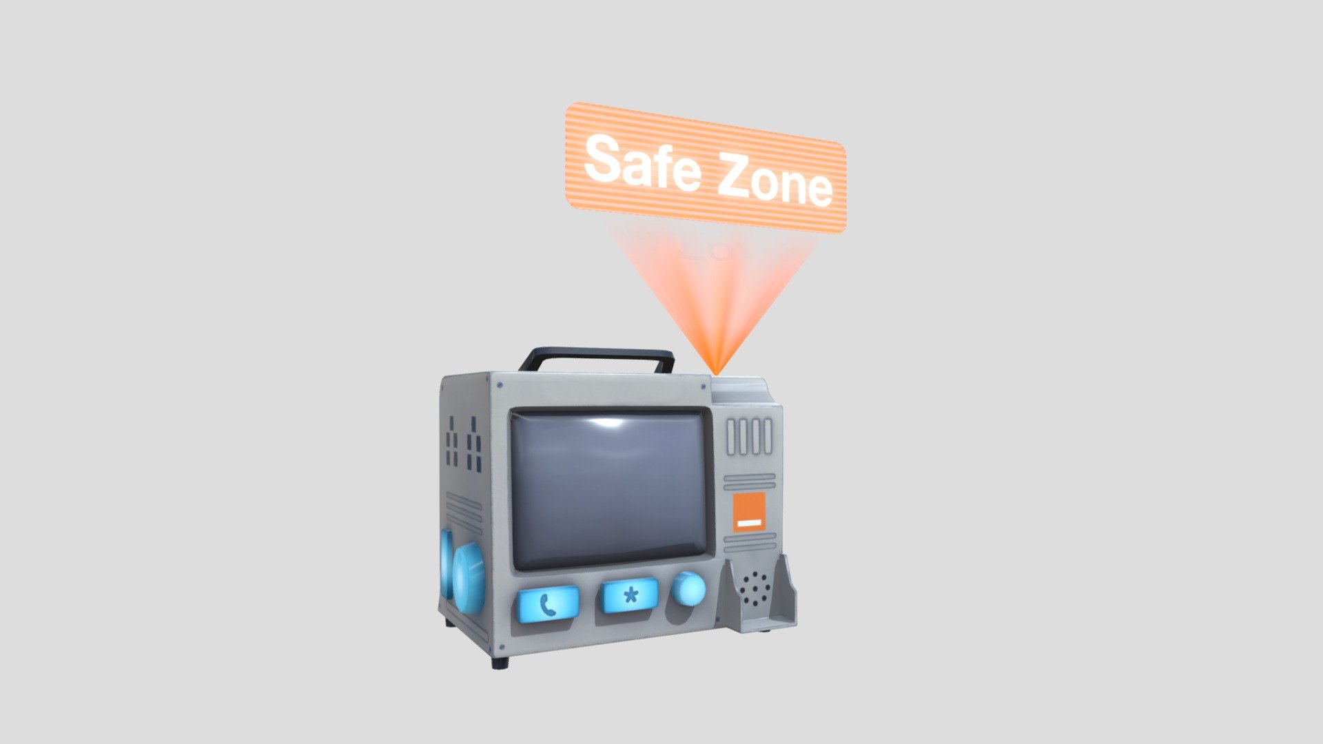 Orange Safe Zone [Broadcast] Phone - Download Free 3D model by ...