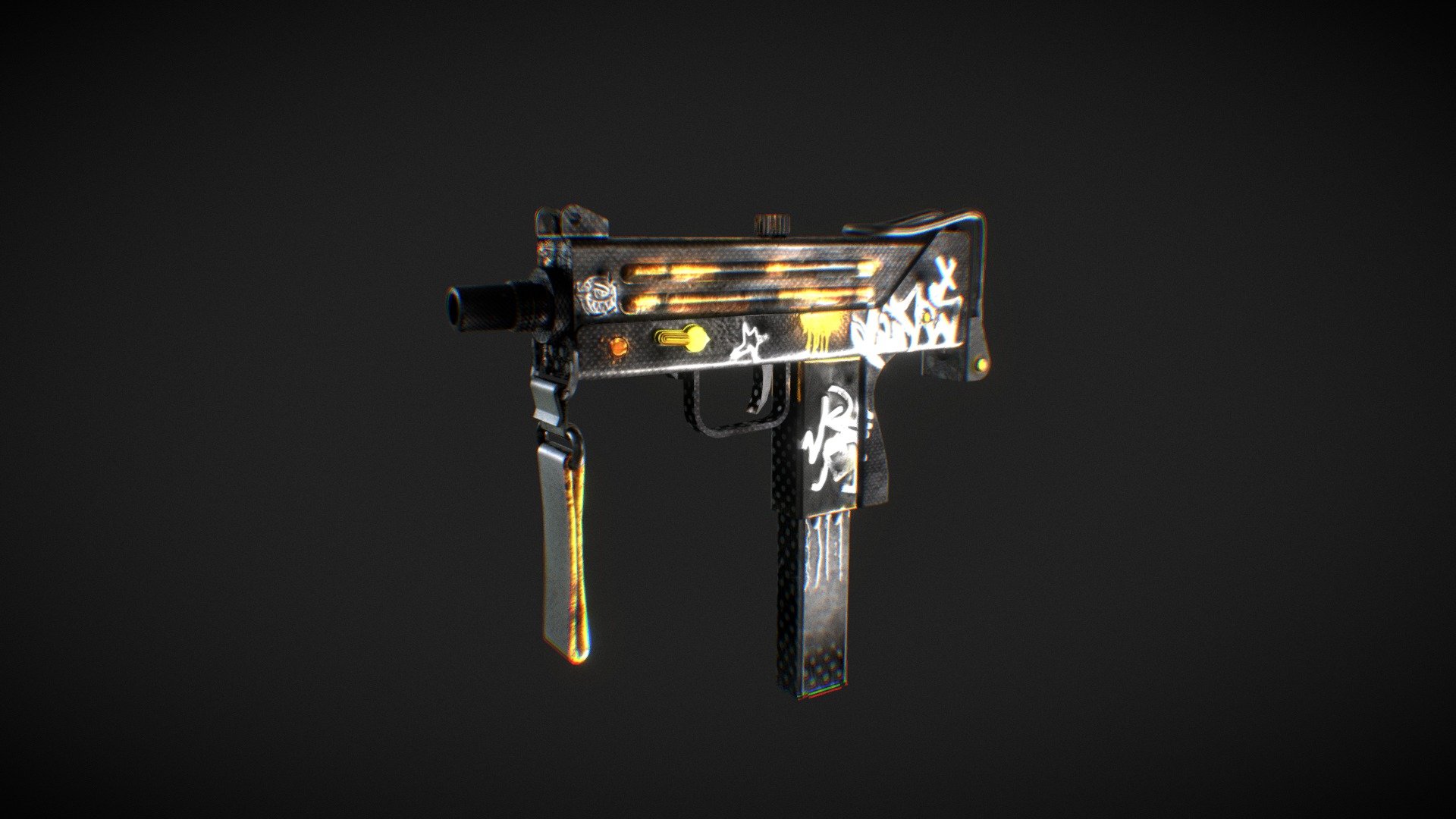 Mac-10 | Rebellion Gold - 3D model by RareKidz [633f7e3] - Sketchfab