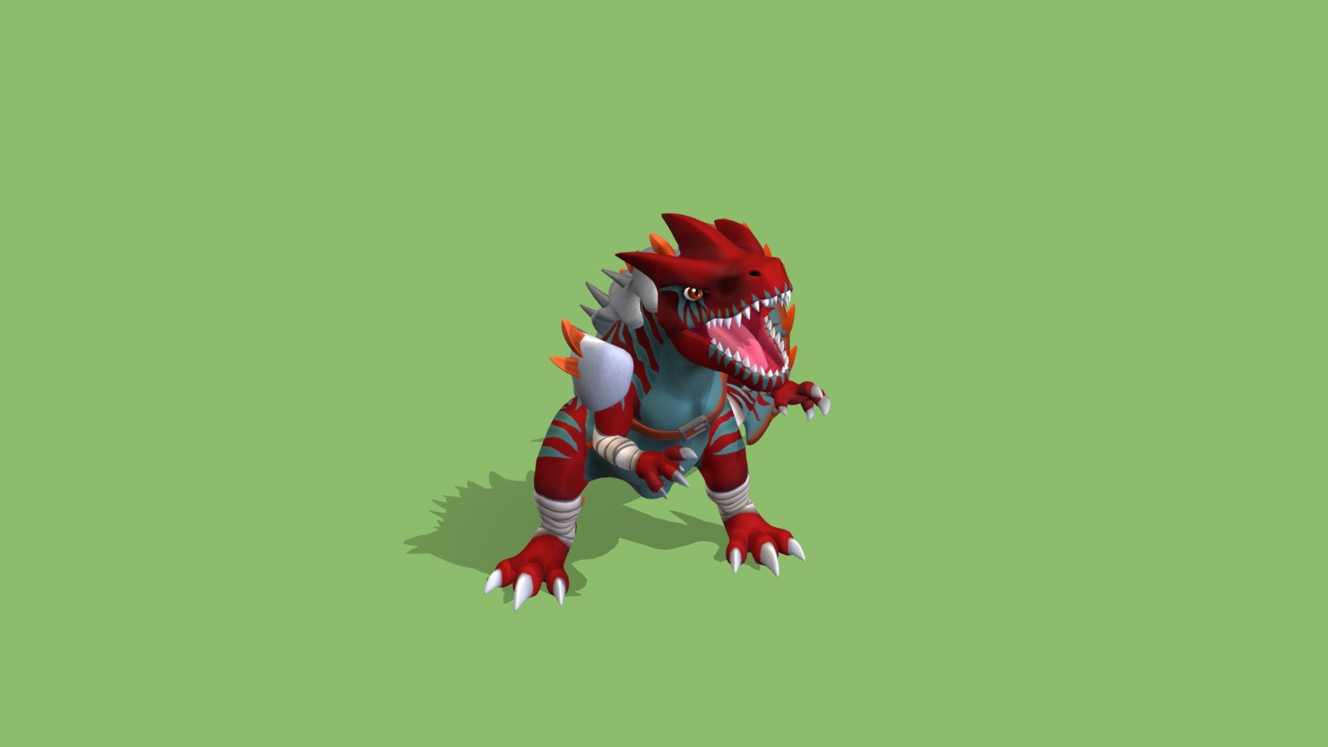Fake Digimon - Deltadinomon - 3D model by Rodrigo (@dragonrod342 ...