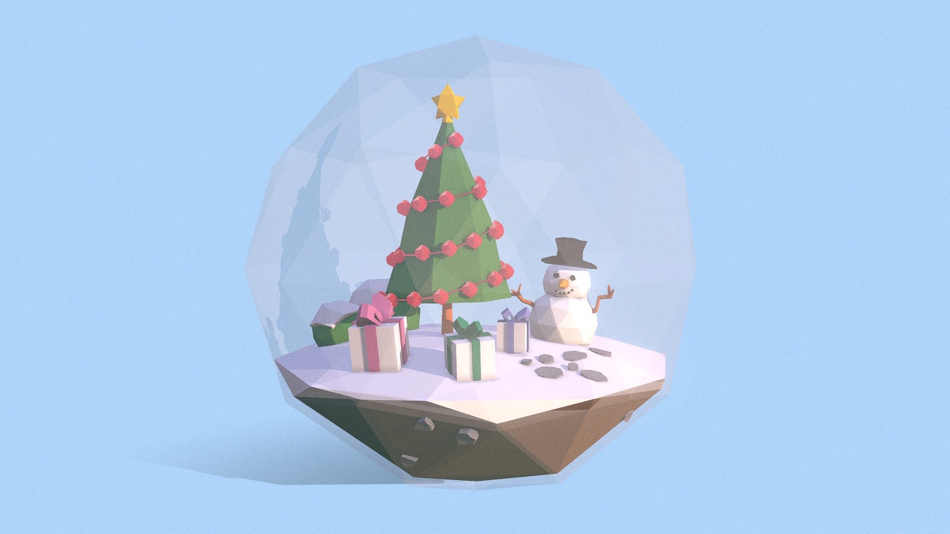 Christmas sphere environment - Download Free 3D model by Emma ...