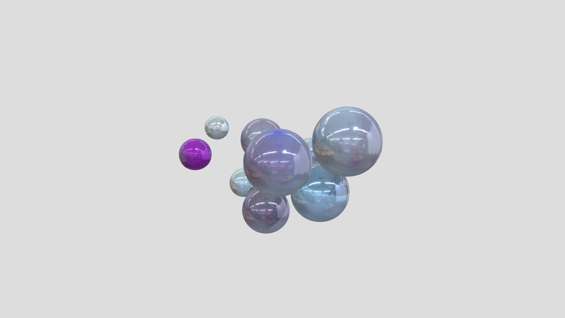cluster of iridescent soap bubbles - 3D model by yukiapple032 [634ef06] - Sketchfab