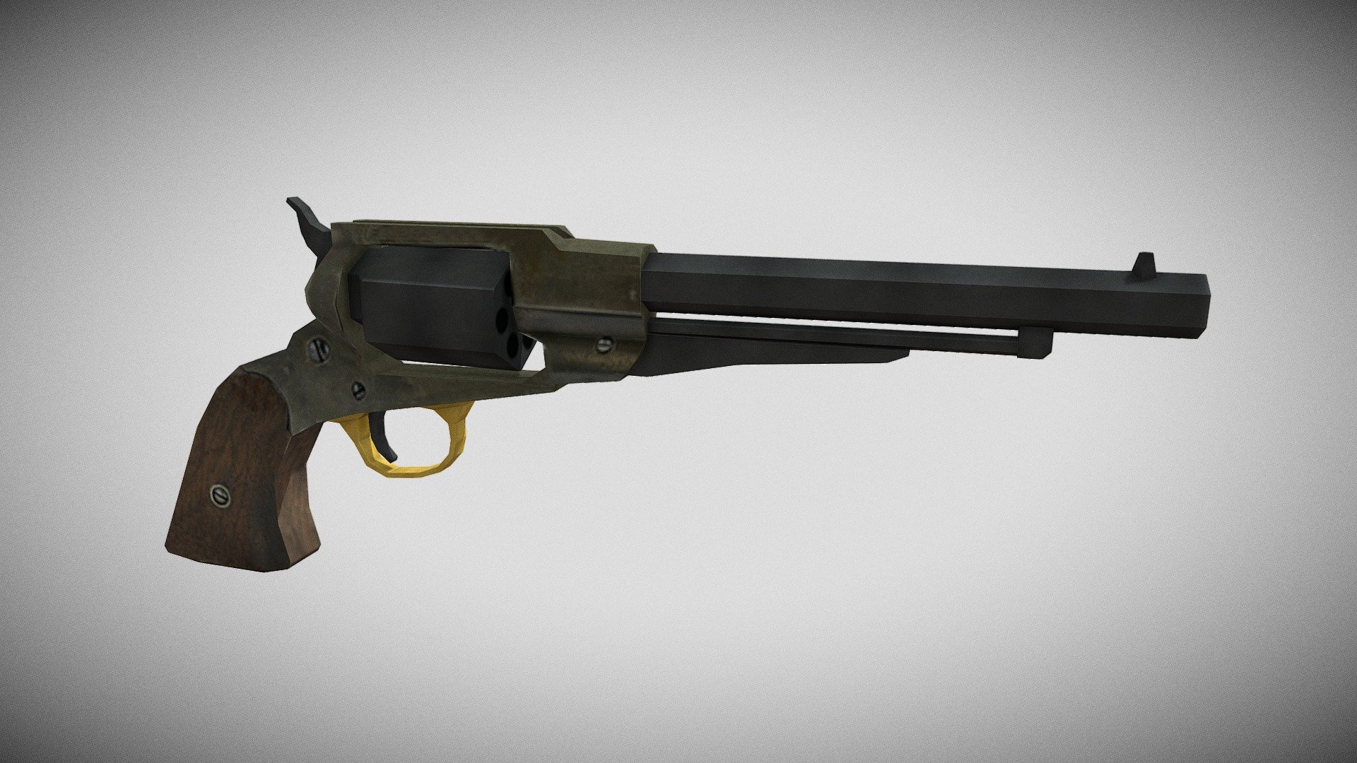 PS1 Style Revolver - Download Free 3D model by Falxxx [634f653] - Sketchfab