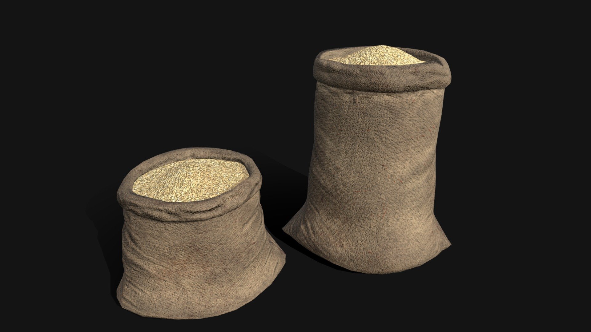 Brown Rice Sacks - Buy Royalty Free 3D model by Clockwork Creations ...