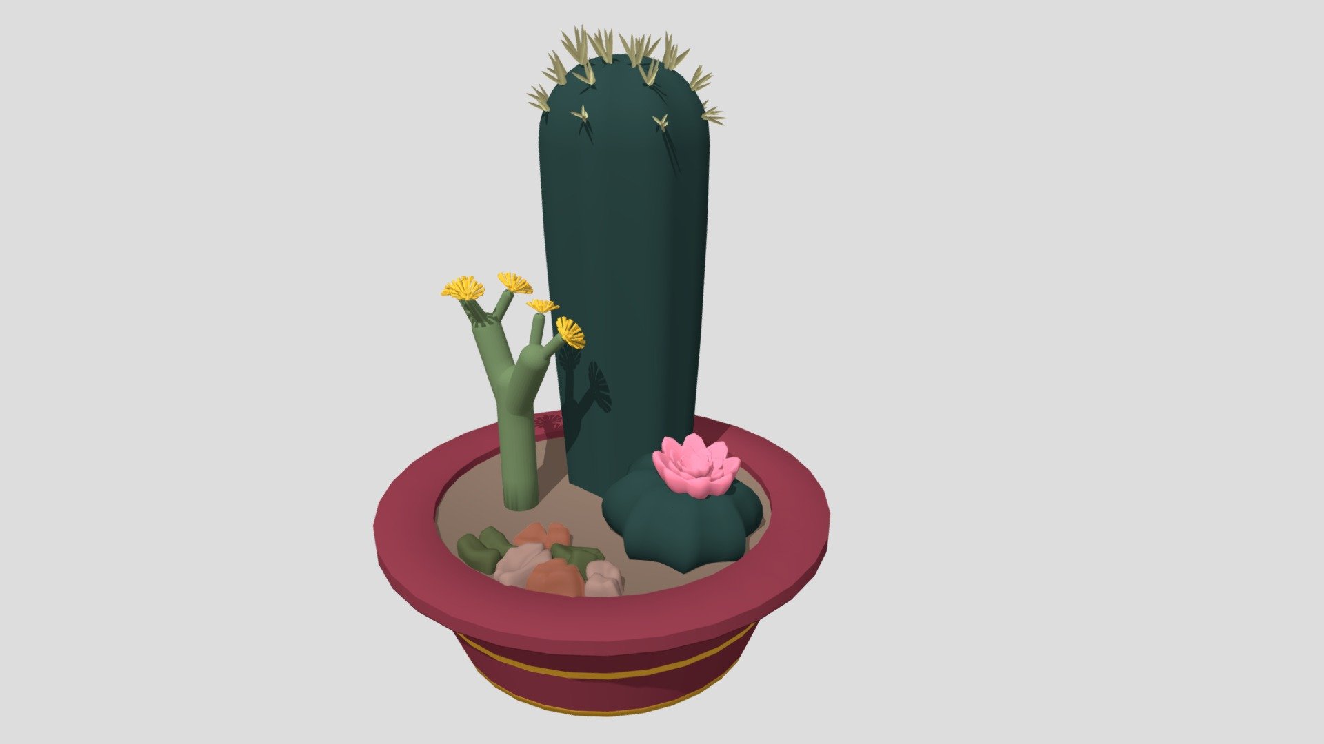 Succulents - 3D model by ghently [63569a6] - Sketchfab