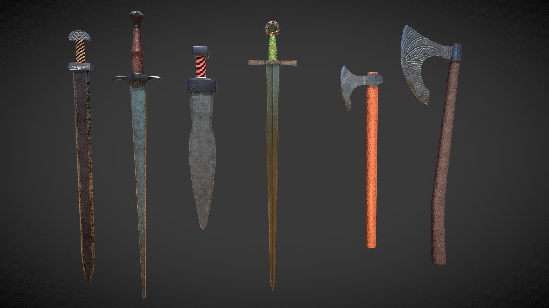 Simple Weapons - 3D model by Pat Sipes (@pasipes) [635a6d4] - Sketchfab