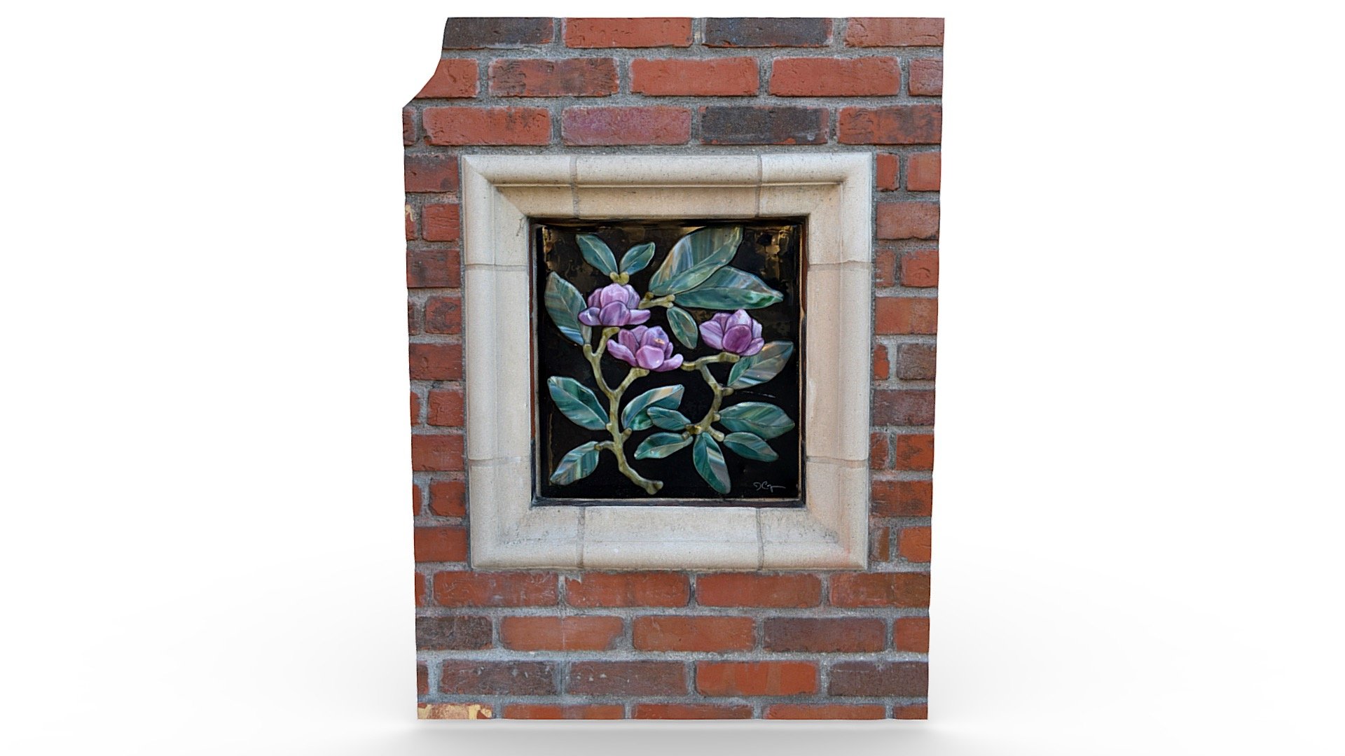 Brick and Tiled Mural, Laguna Beach, CA - Download Free 3D model by ...