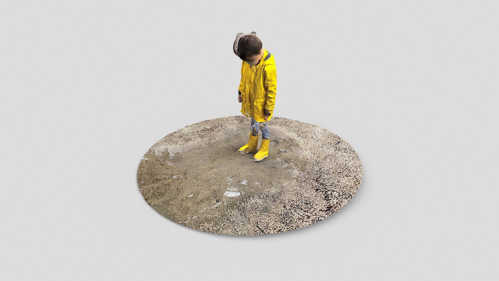 Best Friends: a kid & a puddle - Download Free 3D model by Emm ...