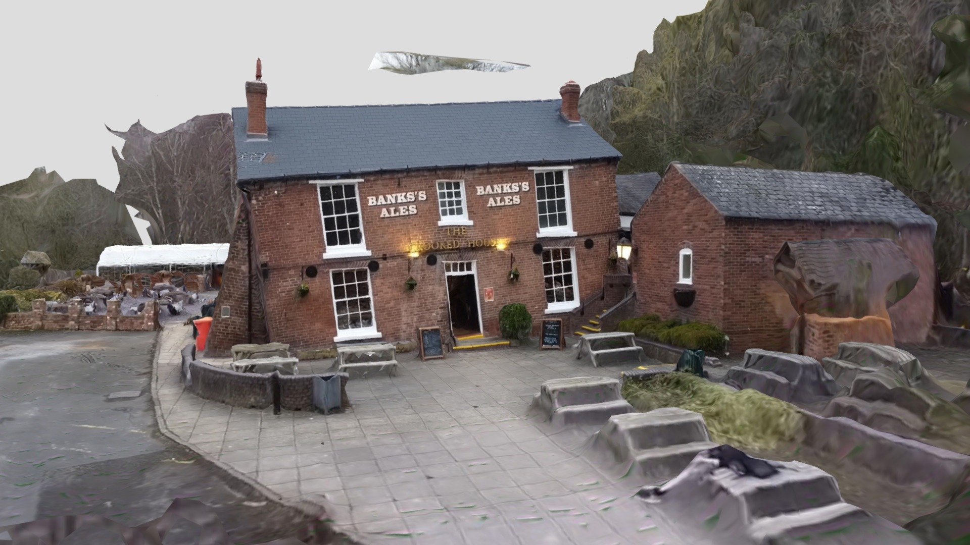 Crooked House pub in Himley (untrimmed) - 3D model by Chris Bibb ...