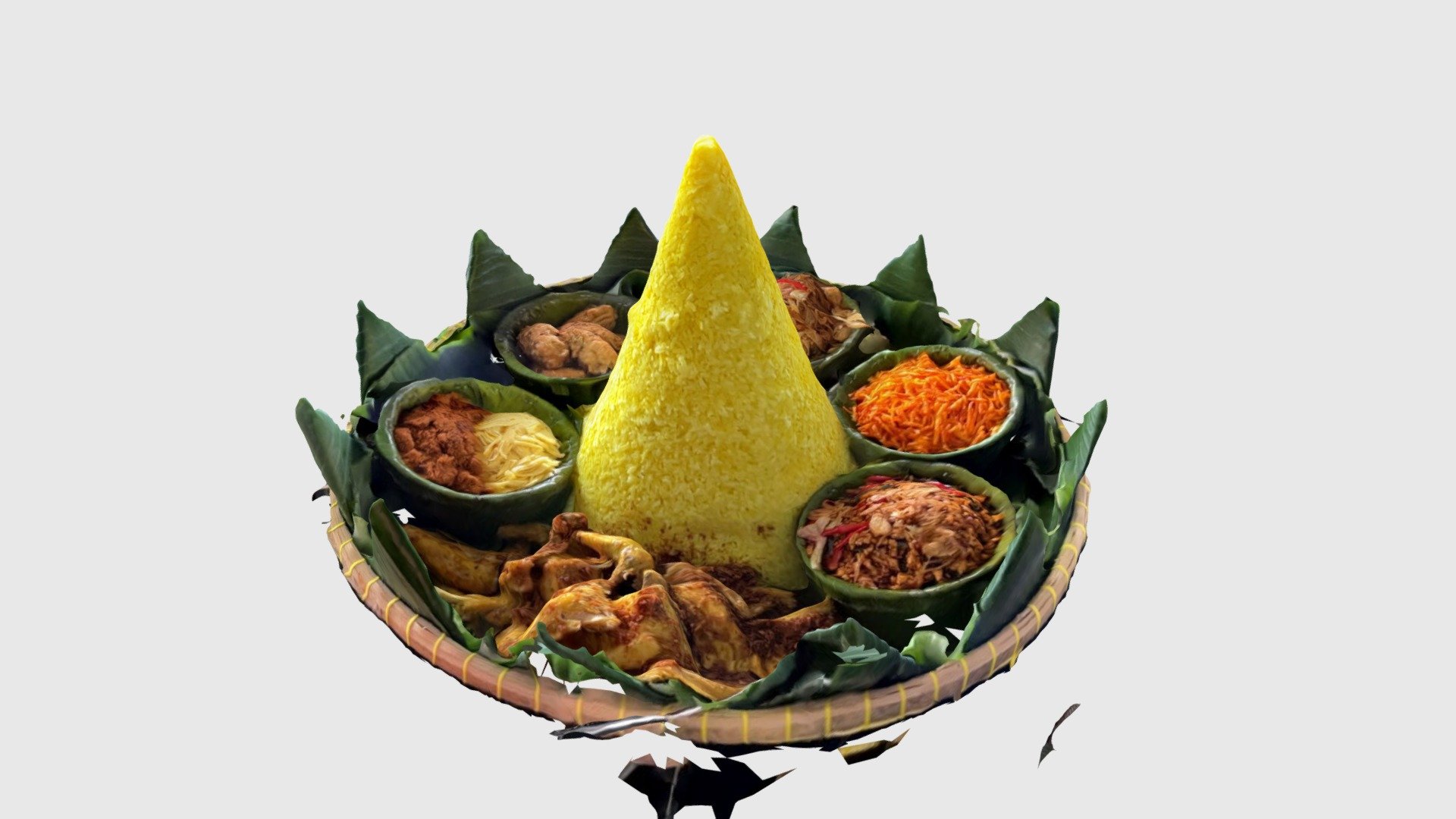 Nasi Tumpeng Kuning - Buy Royalty Free 3D model by Jimmy Gunawan ...
