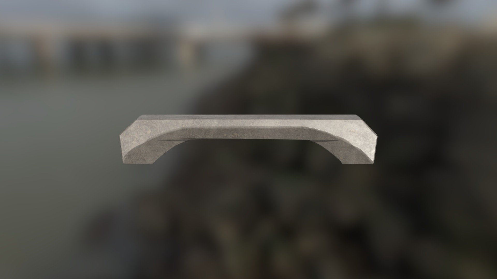 Banco de hormigón Tipo Mirador - bench concrete - 3D model by ...