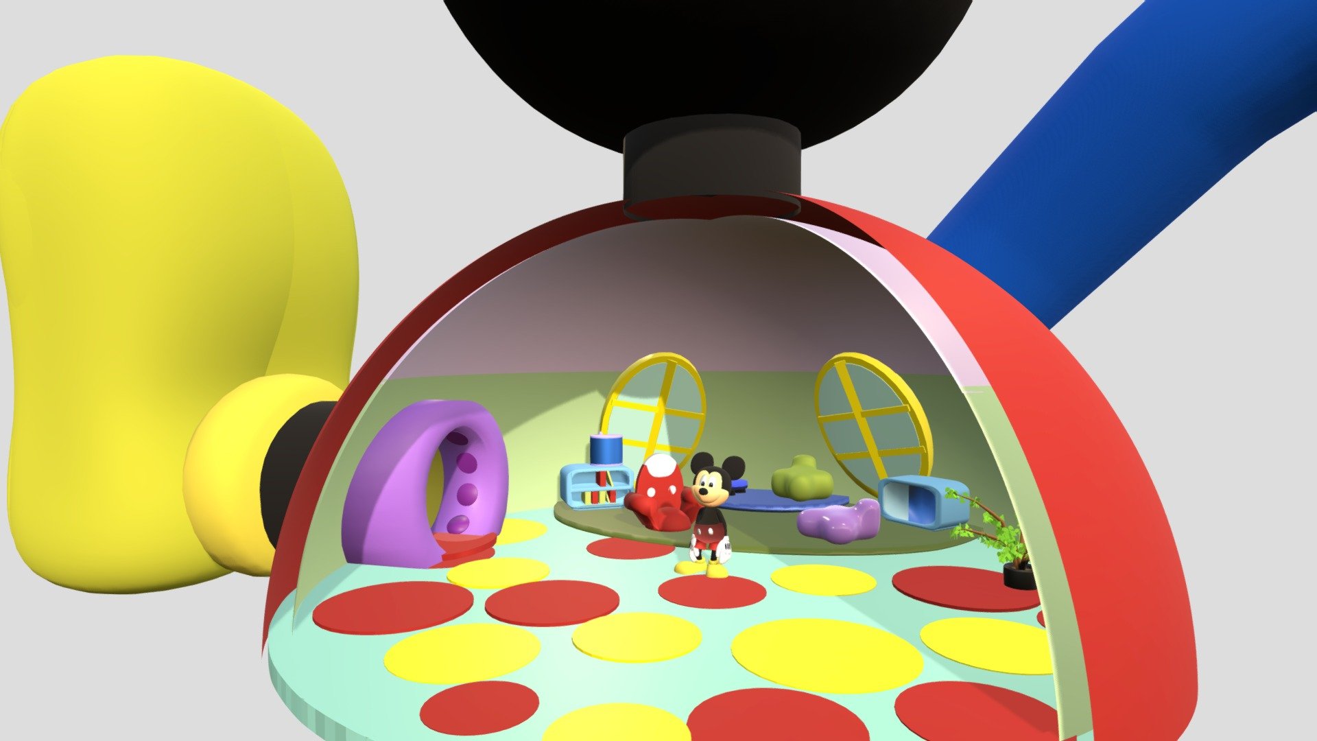 Mickey_Mouse_House - 3D model by Lisa_Mourmanne (@Lisa_M) [637293f] - Sketchfab