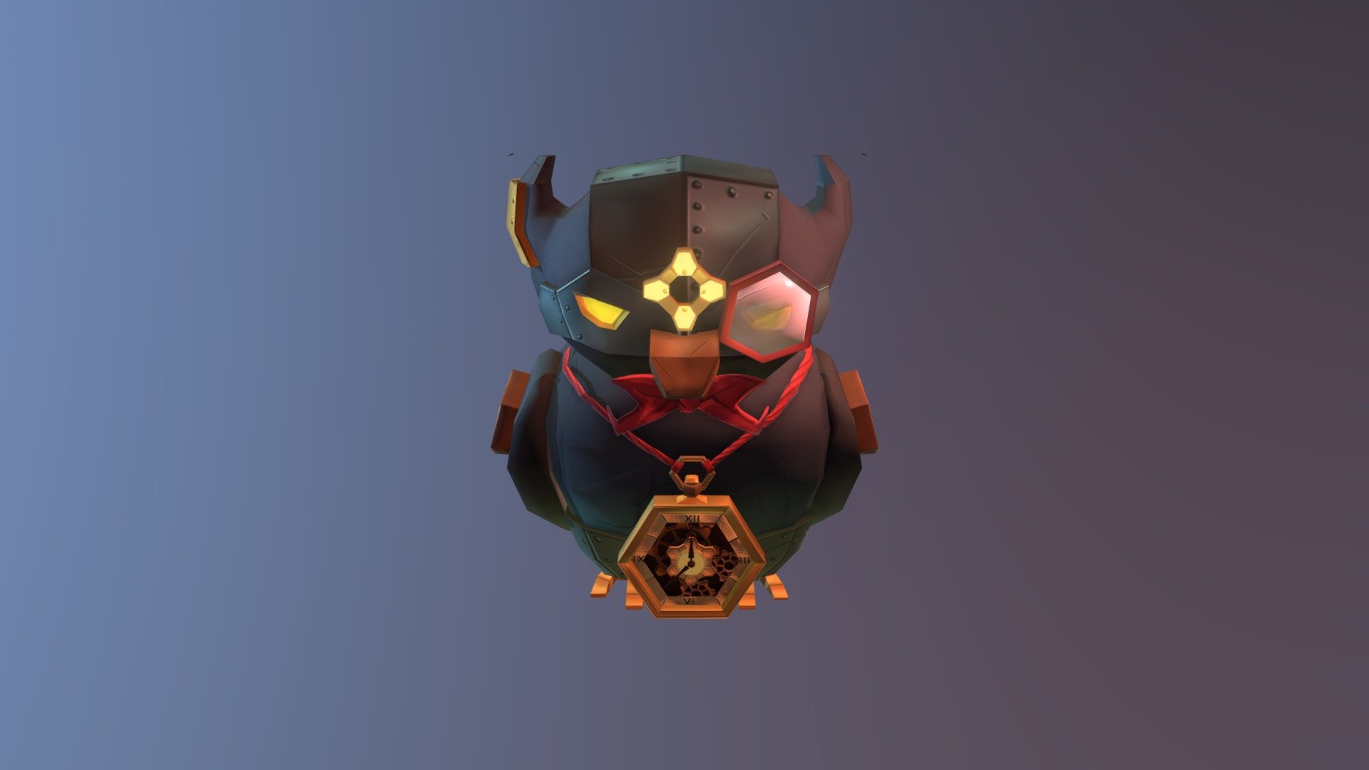 Steampunk Stylized Owl - 3D model by Kelly Nuar (@Catly) [6376251 ...