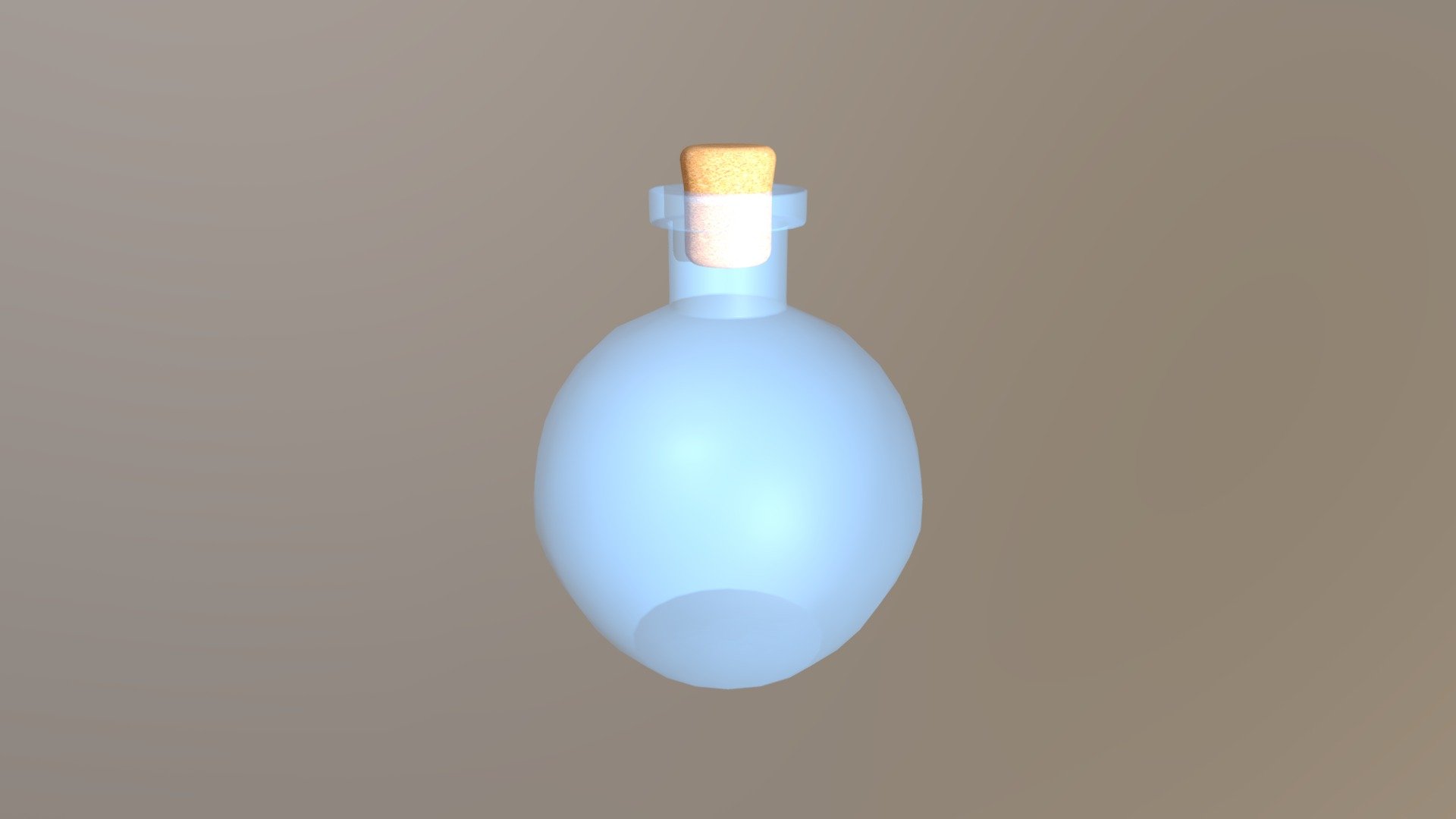 Glass Potion Bottle (Textured) - 3D model by Garrett_Brewer [63763d8 ...
