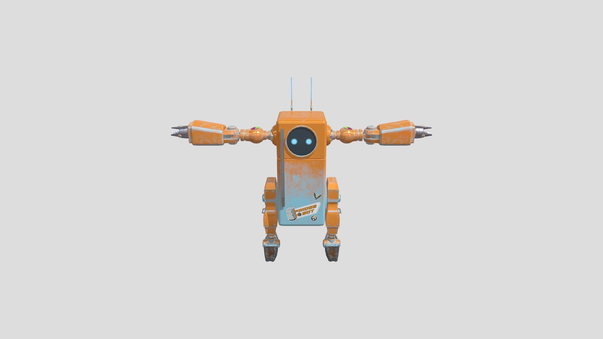 FridgeBot, the walking fridge. - 3D model by Ahmad Adham Bin Anuar ...