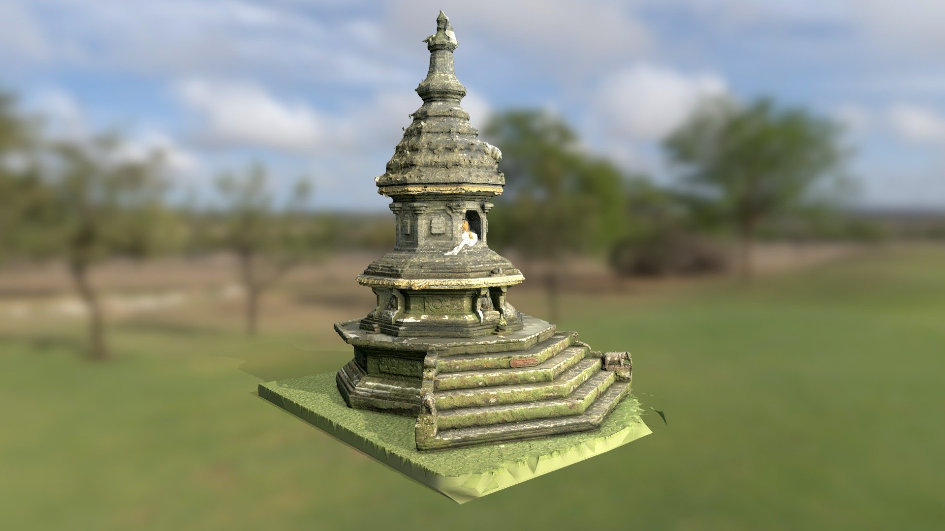 Buddhist Stupa at Ulun Danu, Bali - 3D model by Csaba (@cssulyok ...