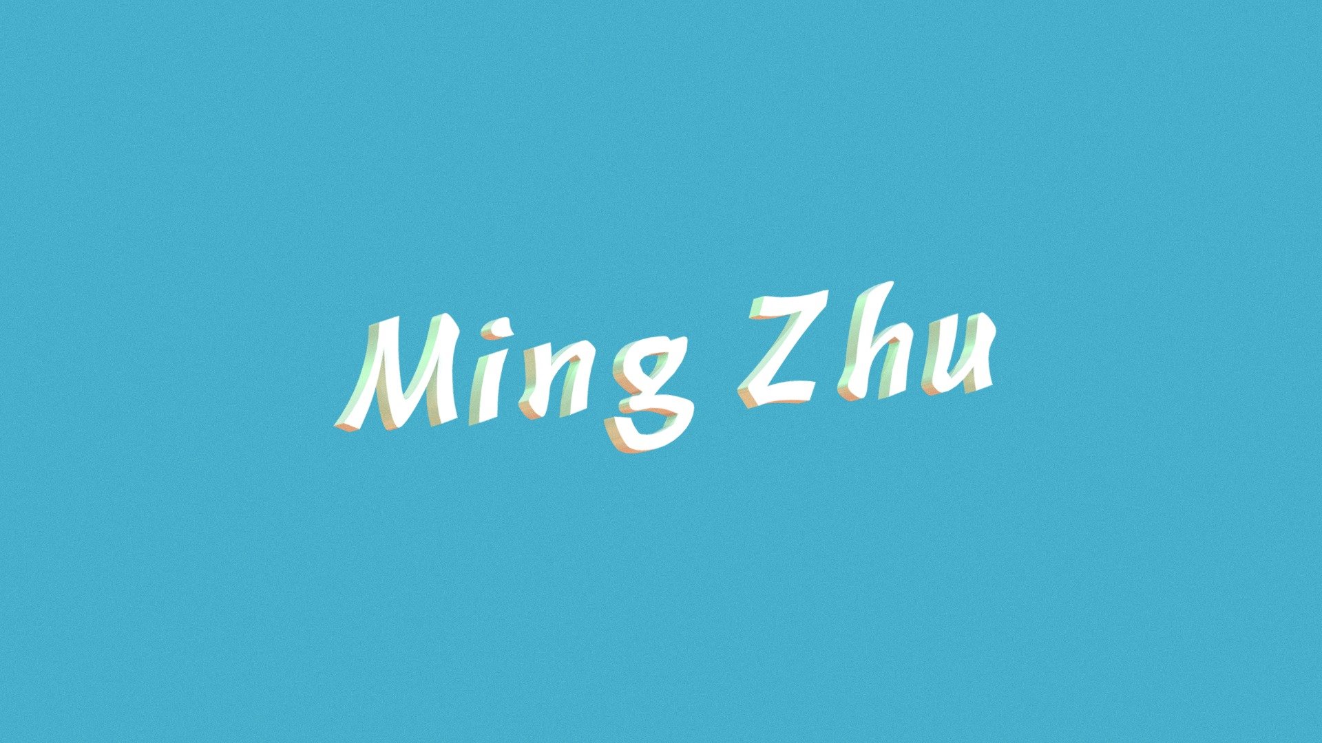 Ming Zhu signature - Download Free 3D model by Ming.. [6381712] - Sketchfab