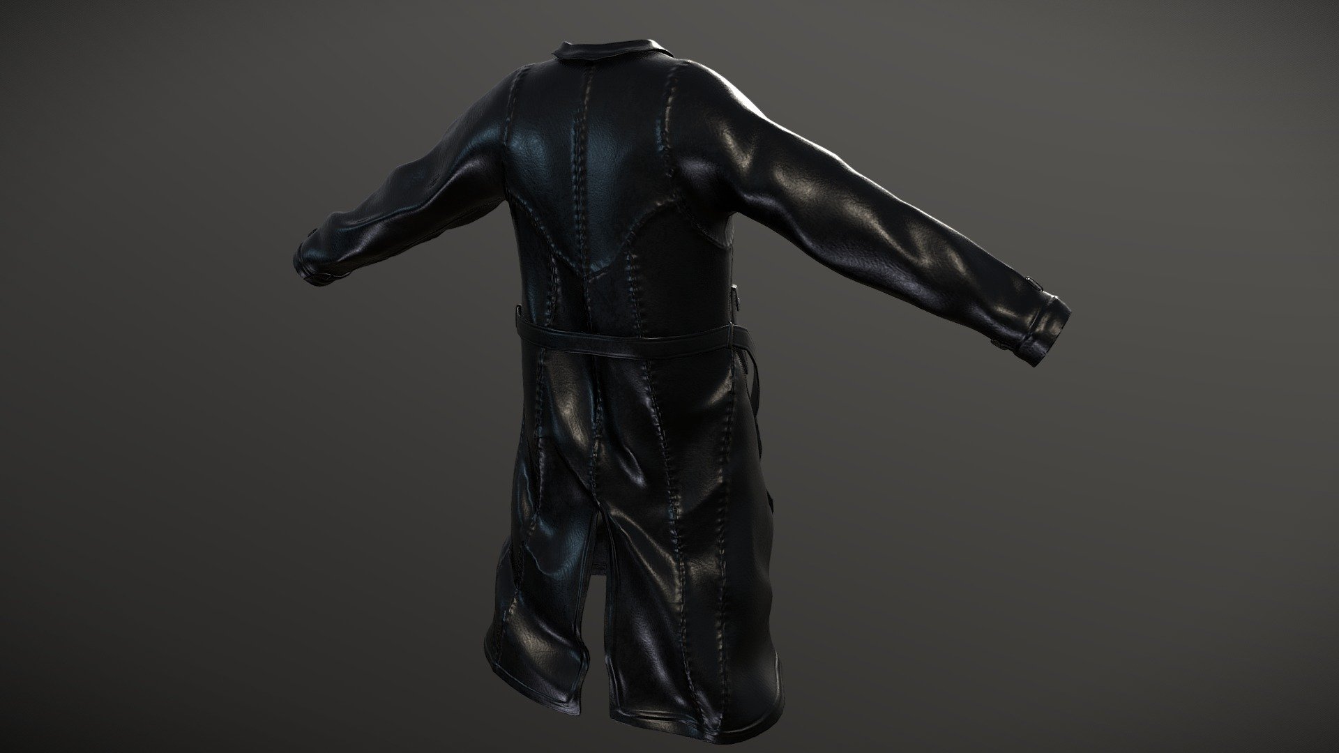 Crow inspired leather coat - 3D model by wlodarski3d [6382996] - Sketchfab