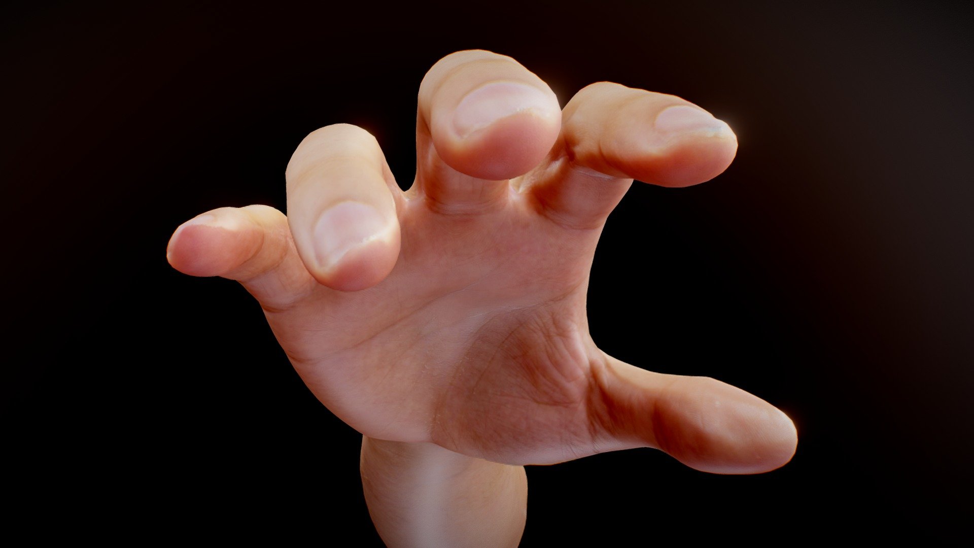 Hand Scan - rigged and animated - 3D model by michalkotek3d [63832b3 ...