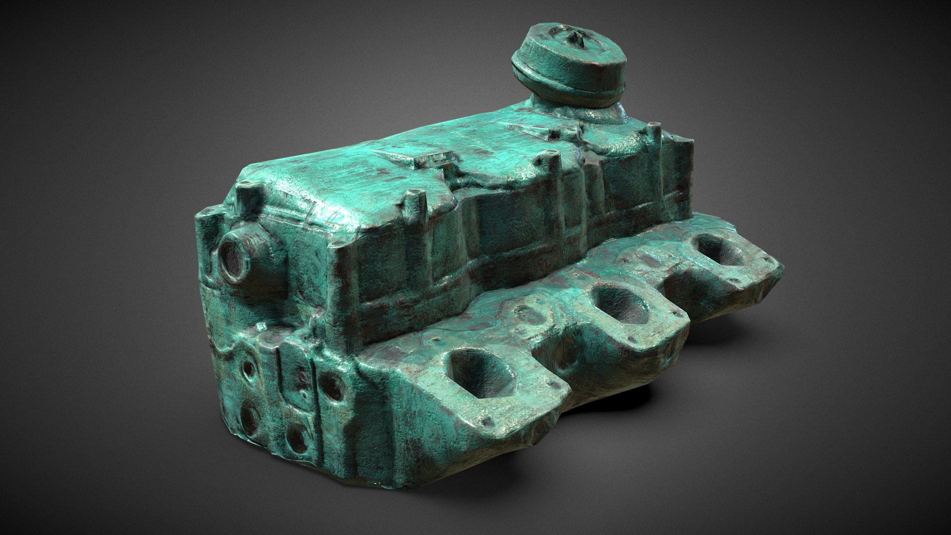 Rusty Cynlinder Head Piece - Buy Royalty Free 3D model by Léonard_Doye ...