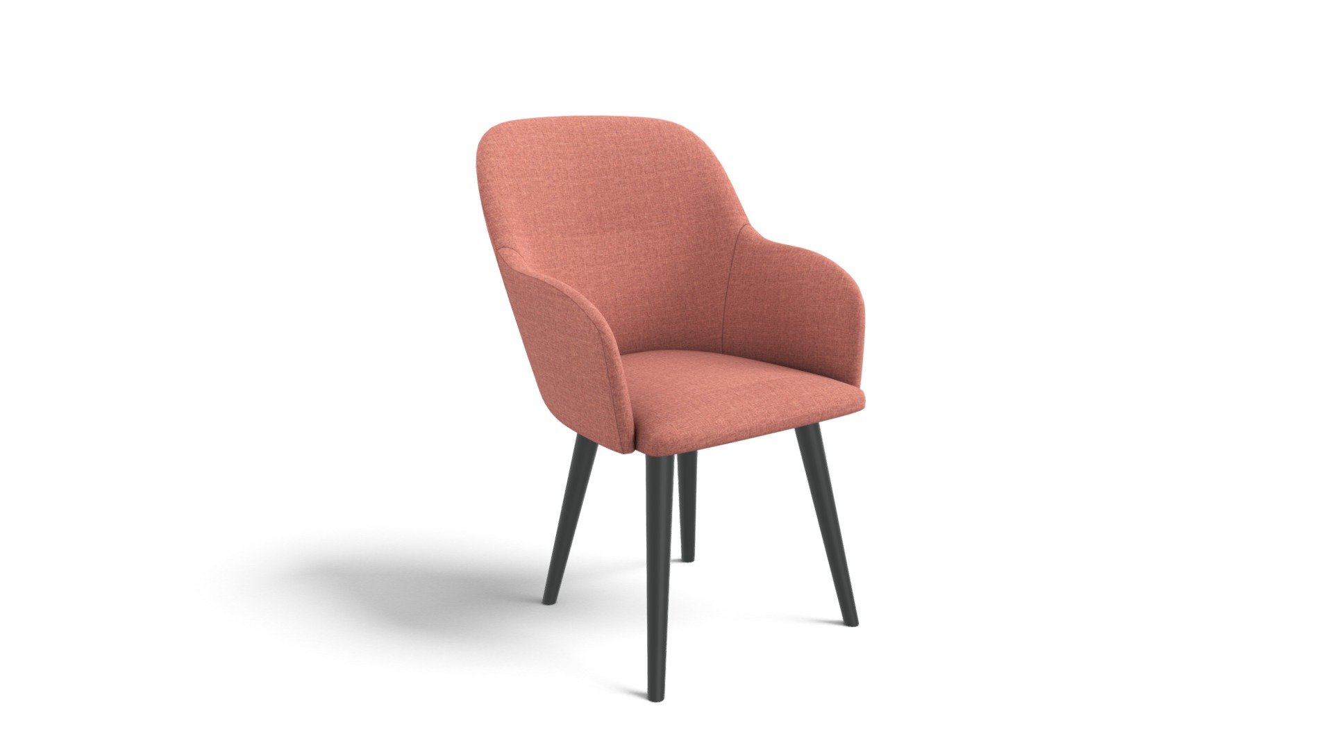 Set Of 2 Stig Dining Chairs, Dusk Pink and Black - Download Free 3D ...