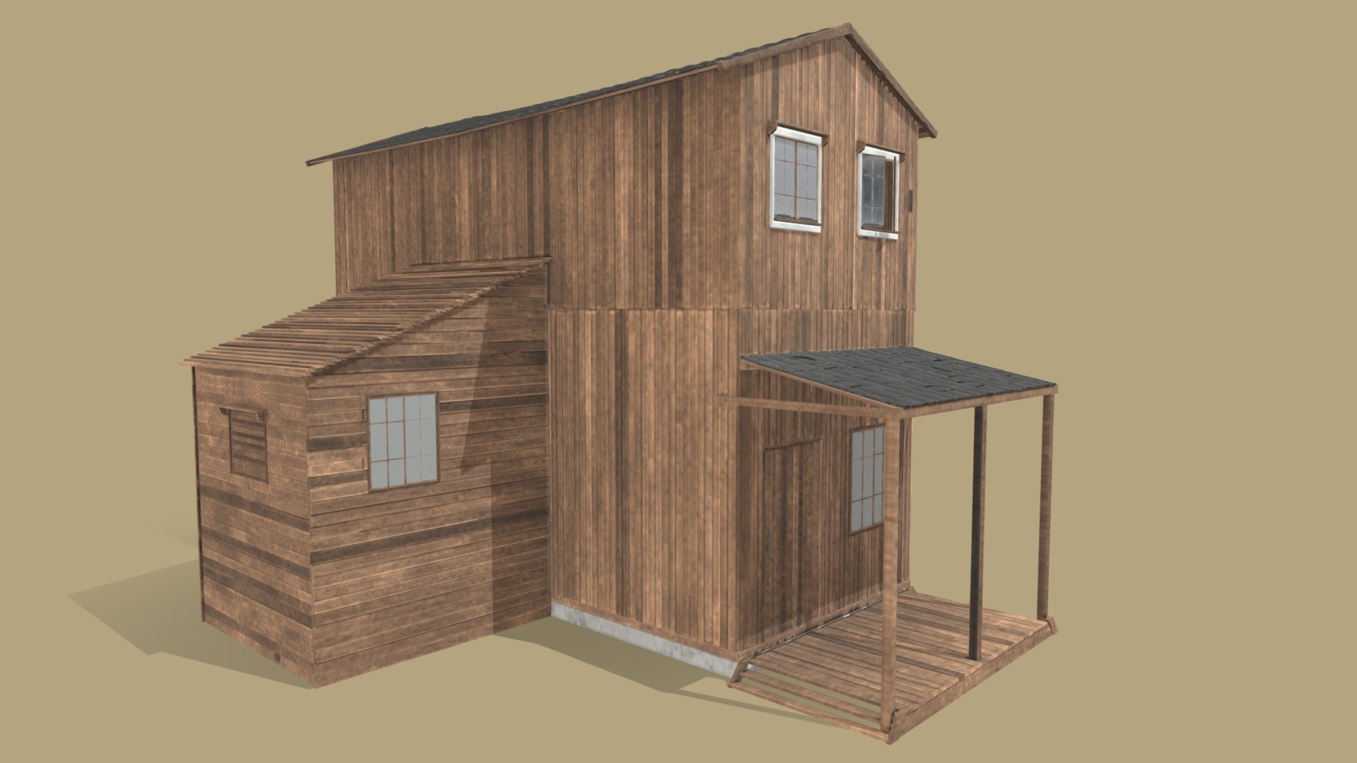 Wood House - 3D model by Jepson Chen (@Jepson) [638a1e4] - Sketchfab