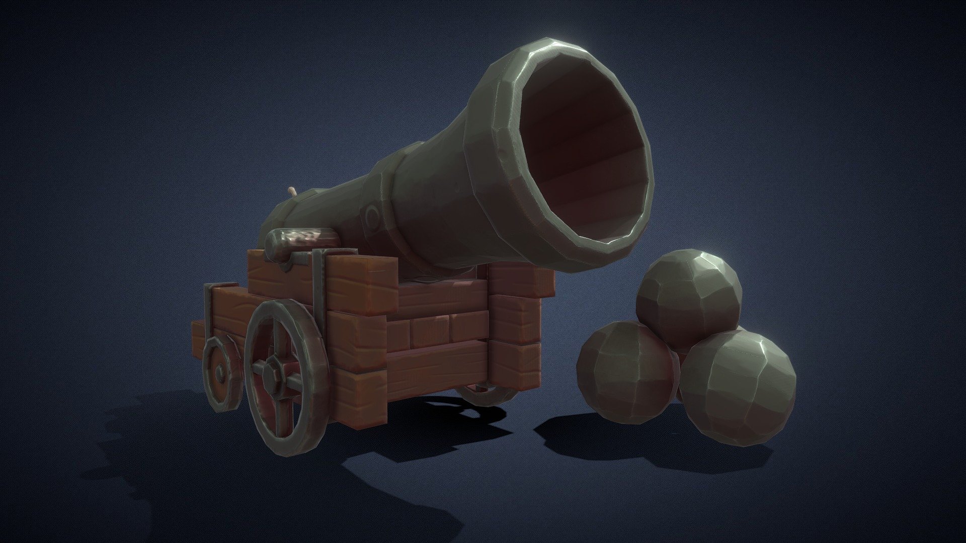 Hand Painted Cannon - Download Free 3D model by carlosbarrera_10 ...