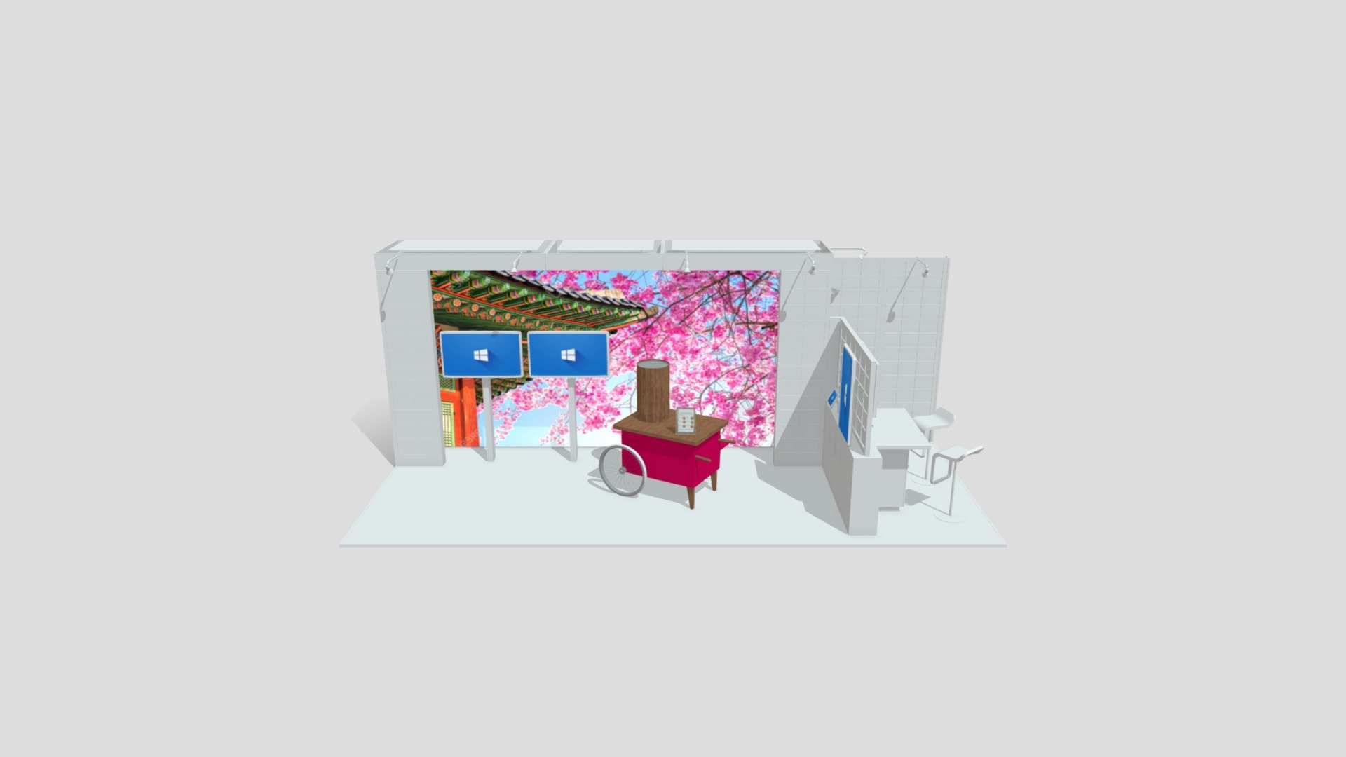 Tea cart and Stand - 3D model by chrismorrisondesign [63984c5] - Sketchfab
