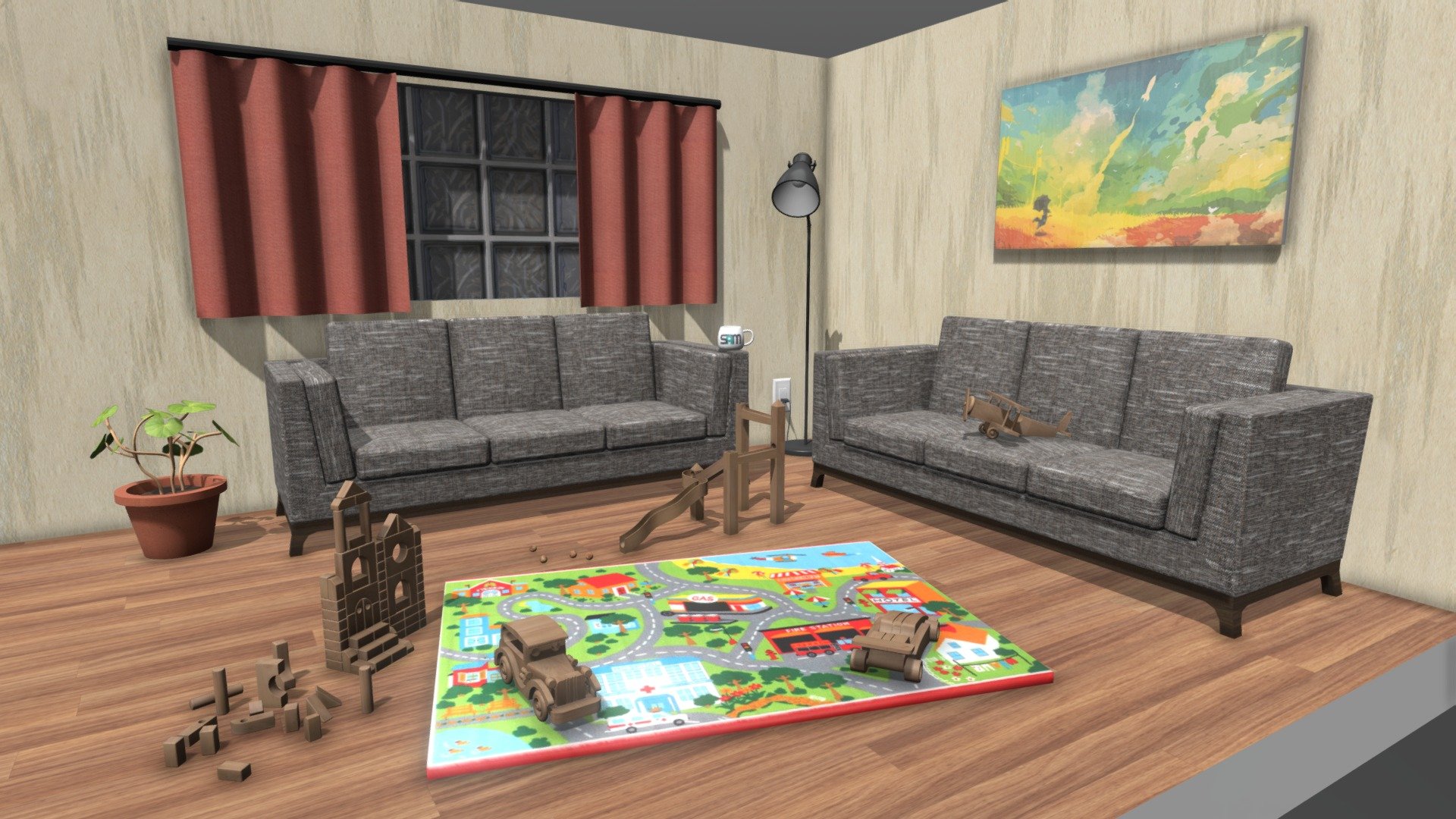 PlayRoom - 3D model by ShengHao Mei (@MeiDsign) [639f622] - Sketchfab