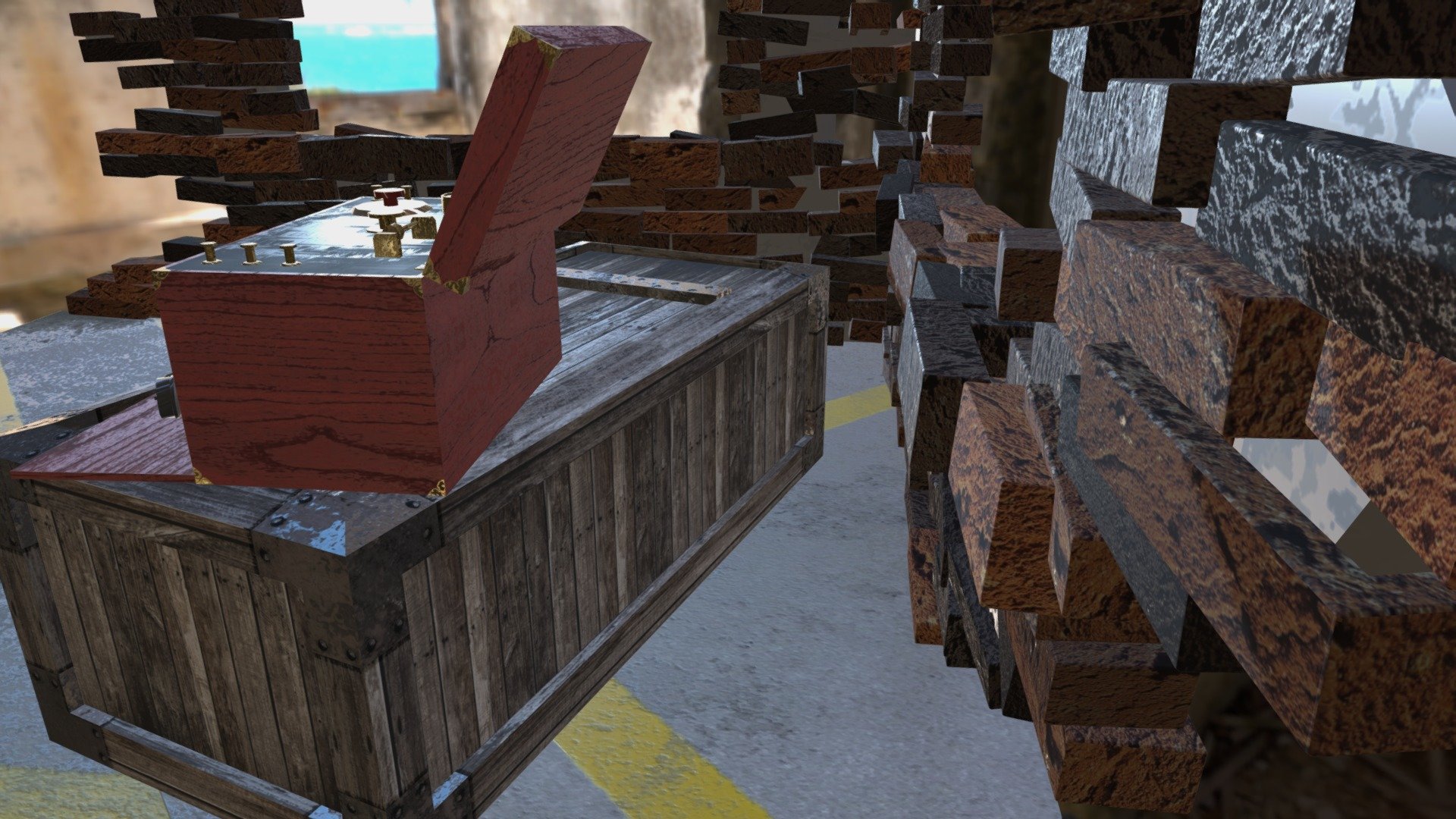 Boxes Room - 3D model by Mario Alvizuris (@alvizm) [63a4308] - Sketchfab
