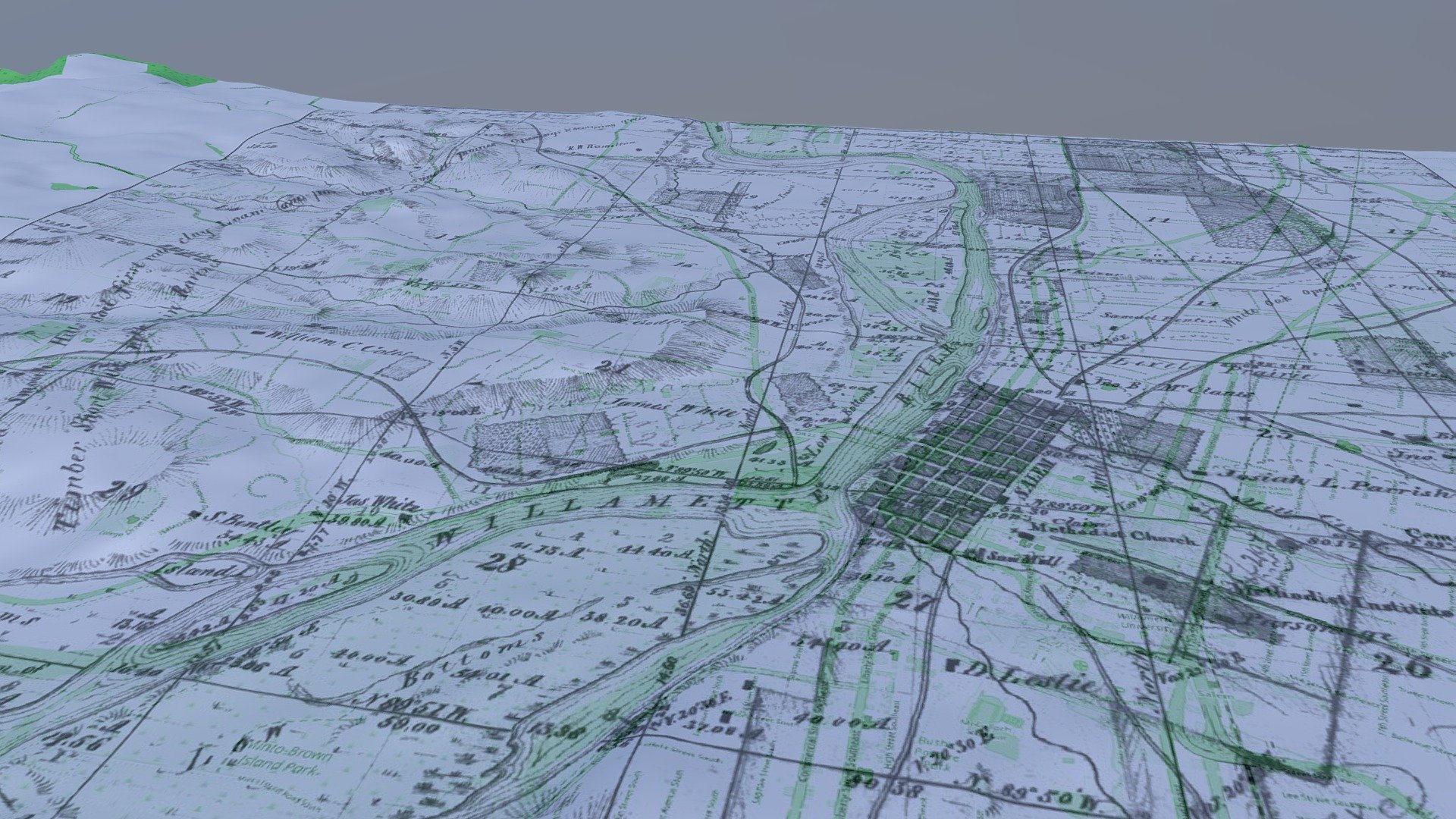 Salem Oregon 1850s Plus Current Basemap - 3D model by paulcauthorn ...