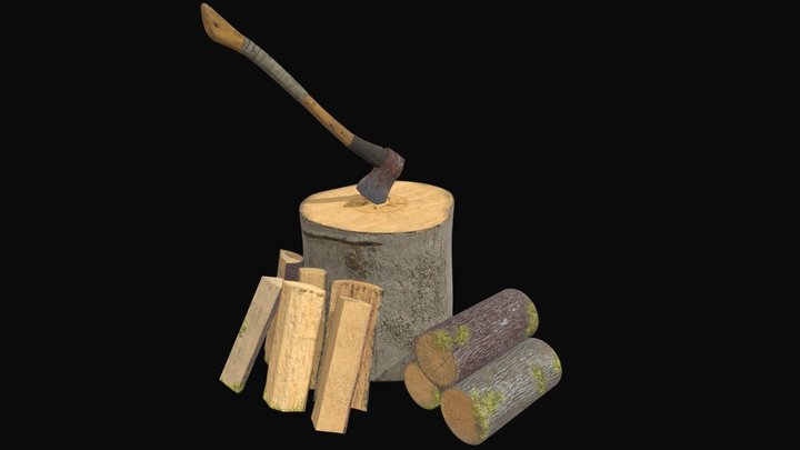 Wood-log 3D models - Sketchfab