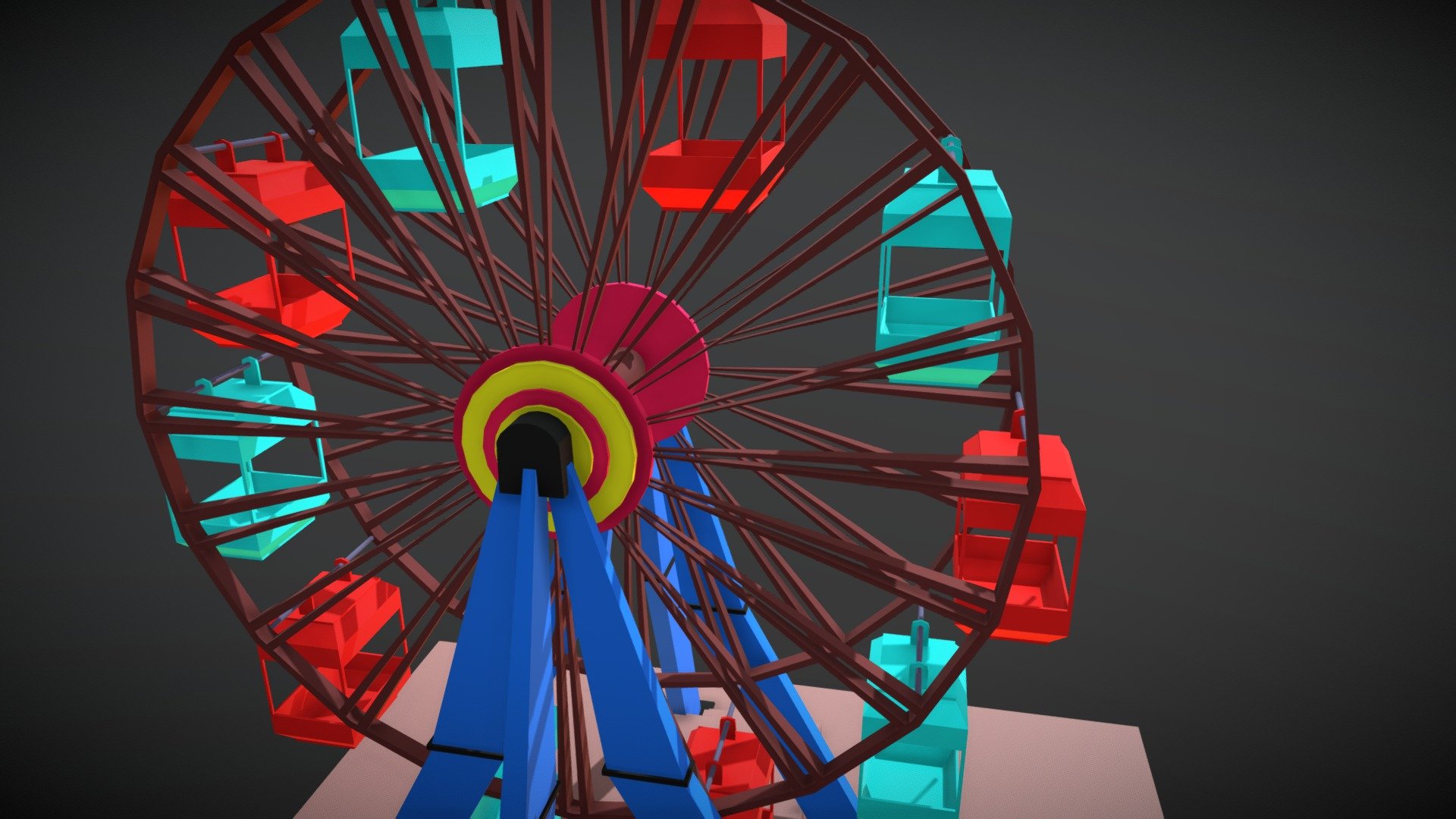 Giant wheel With Animation Editable In Maya 2018 - Download Free 3D ...