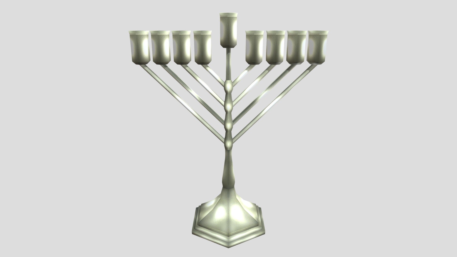 Hanukkiah (Hanukkah Menorah) - Low Poly - Download Free 3D model by ...