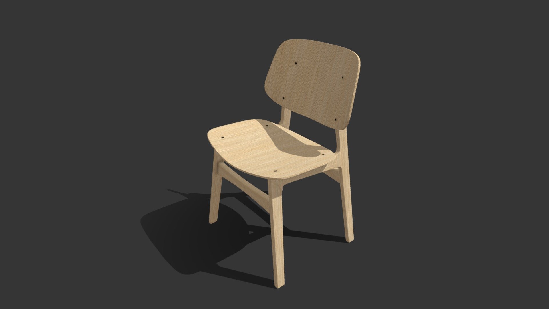 Simple Wooden Chair - Download Free 3D model by Cajetan [63ae353 ...