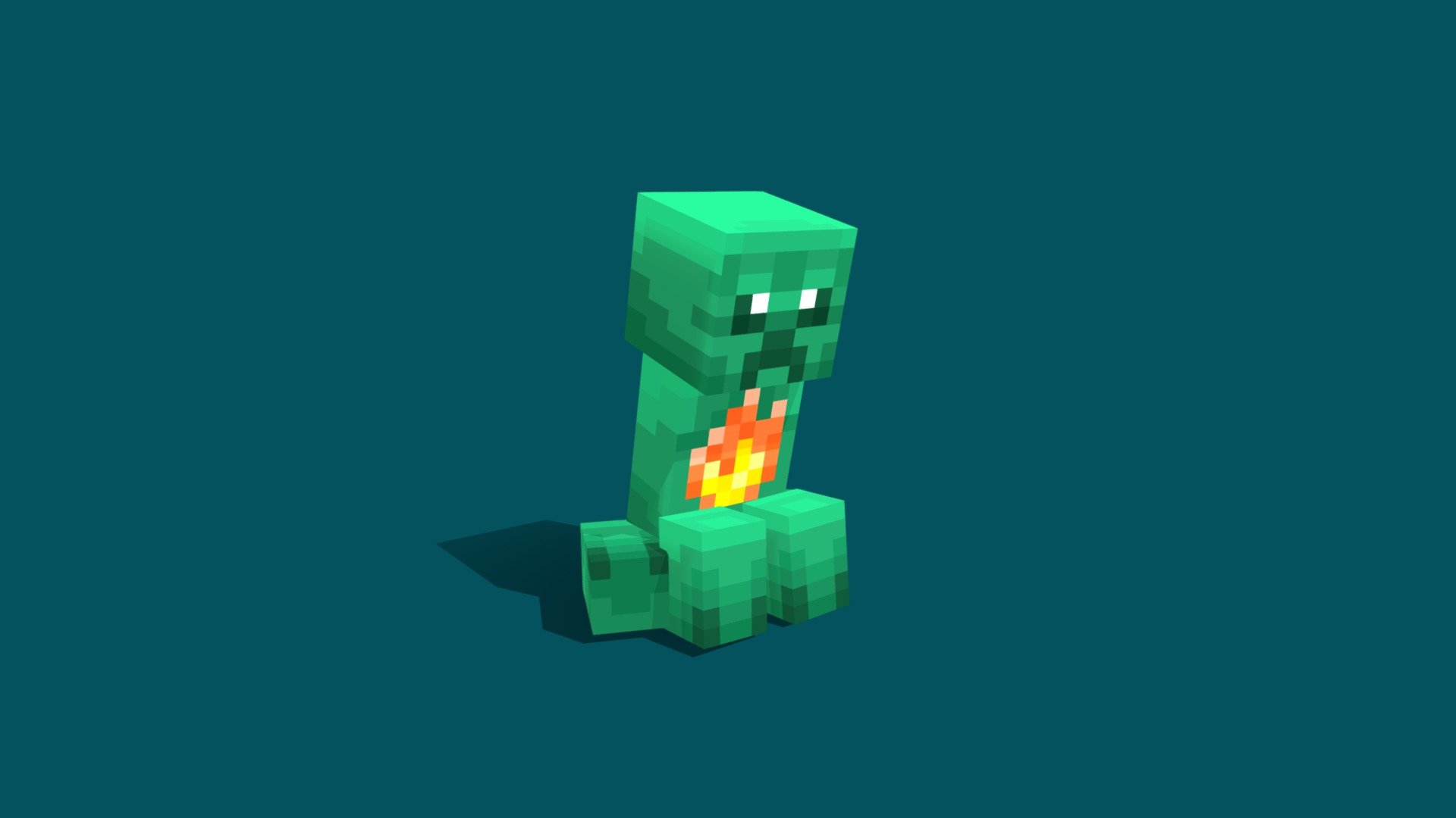 Creeper Sentado - 3D model by Zakku0w0 [63b0721] - Sketchfab