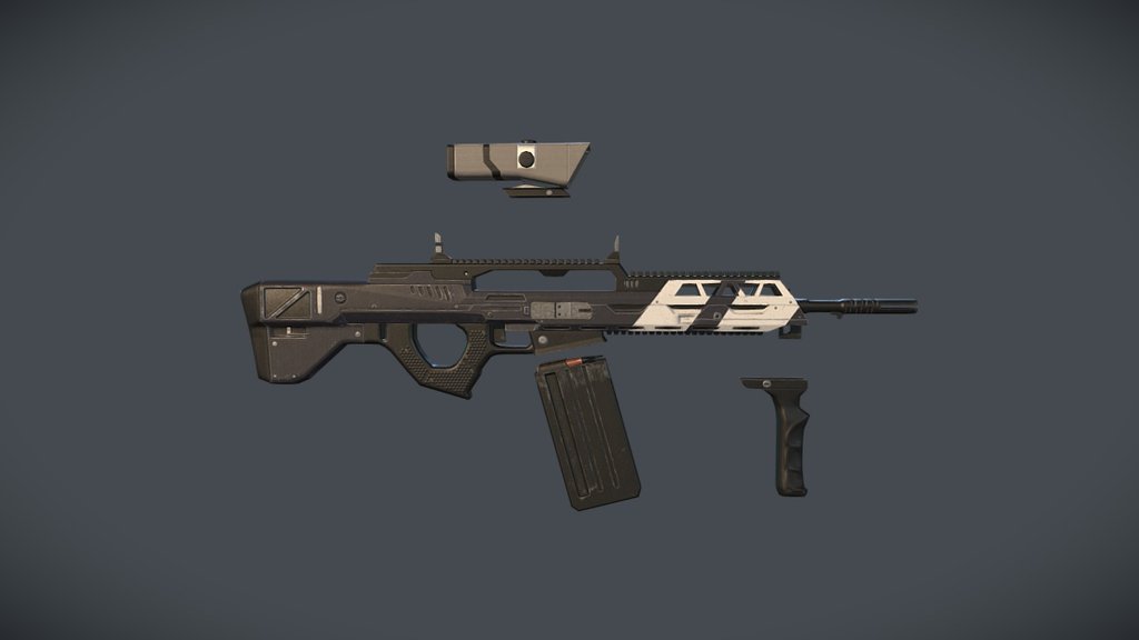 Assault Rifle - 3D model by Mango Team (@polygonby) [63b589c] - Sketchfab