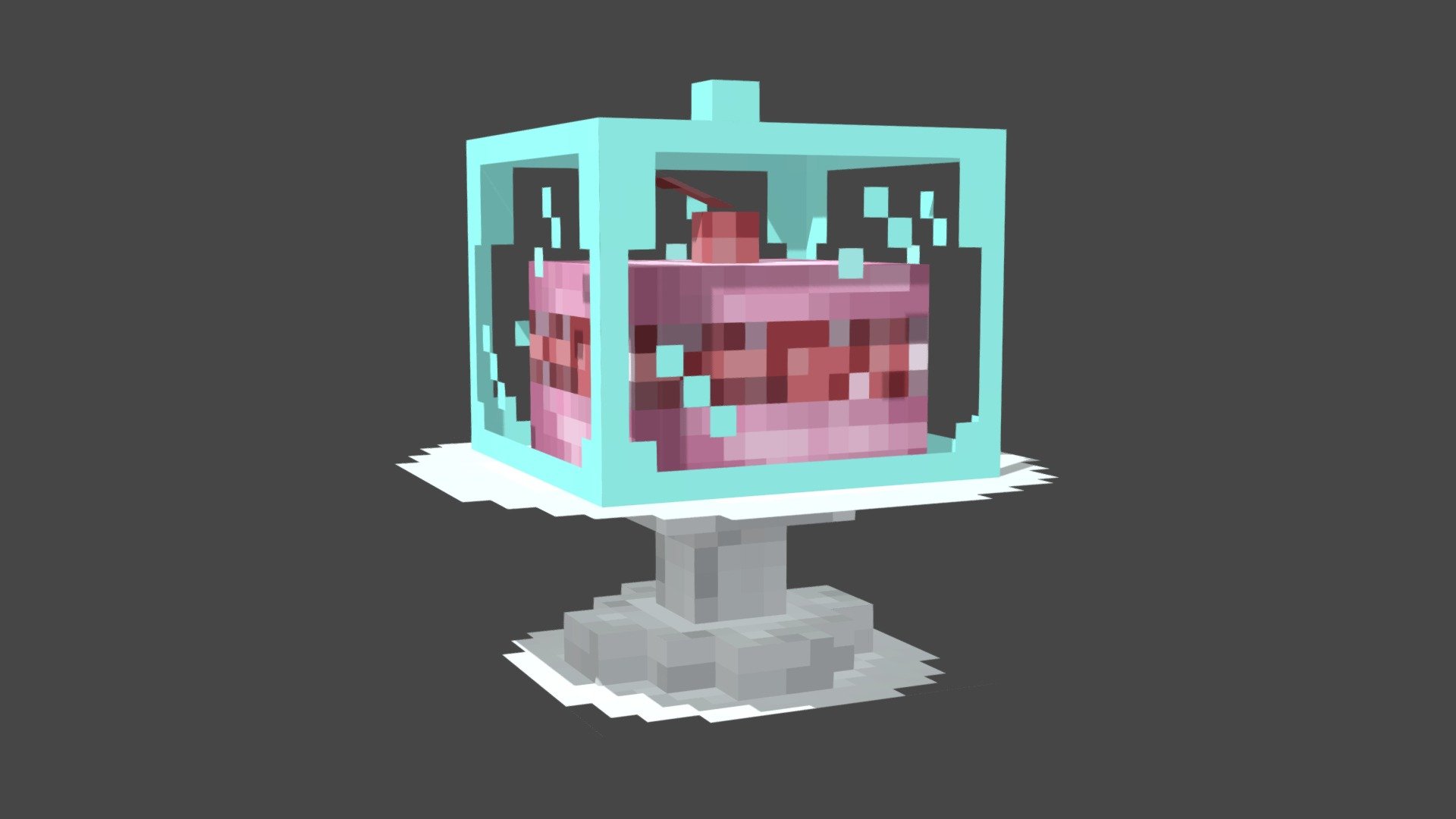 Minecraft Custom Cake - 3D model by pluckycat [63b73a2] - Sketchfab