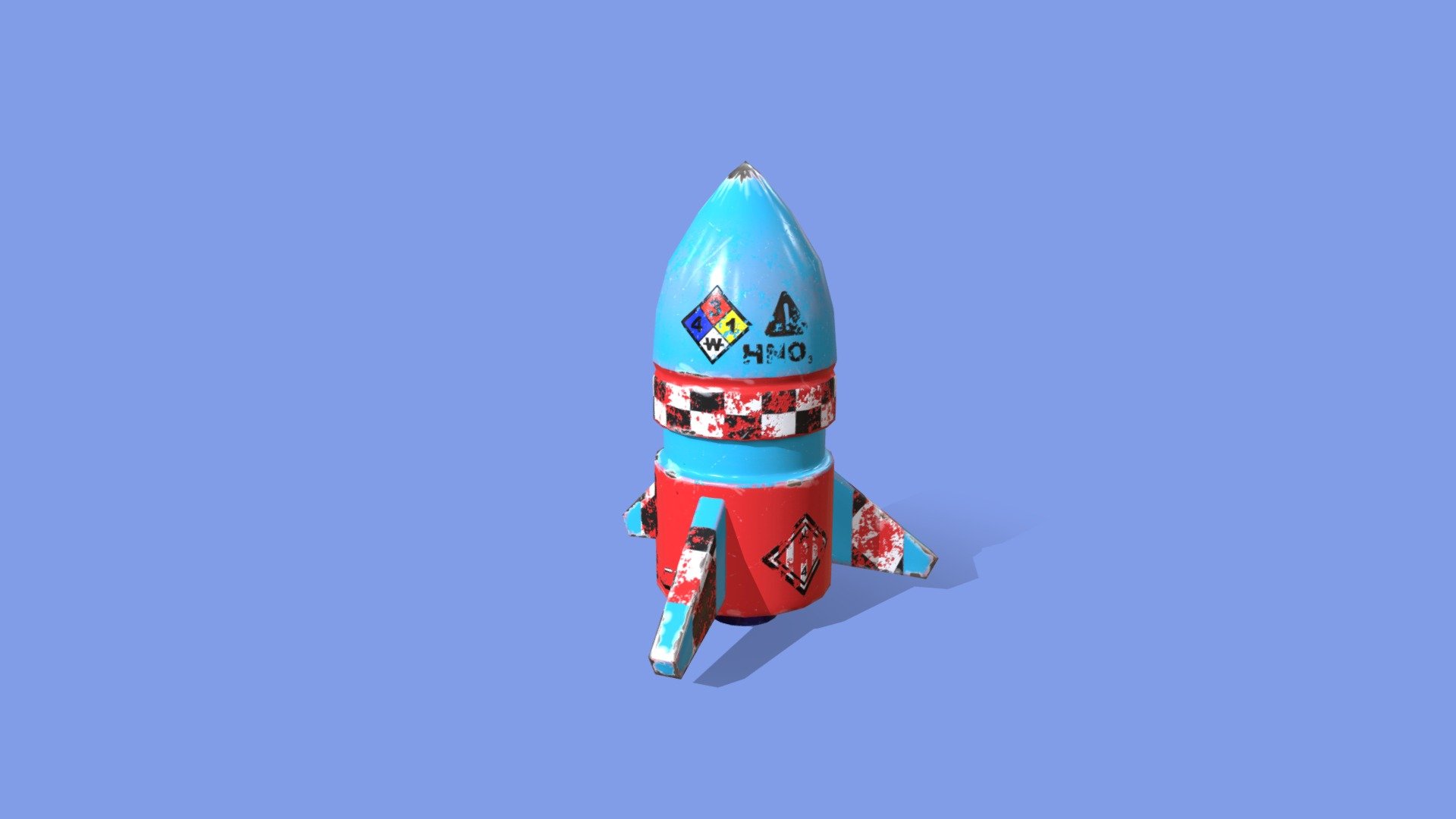 Model Rocket - 3D model by Cyberebral [63b74a9] - Sketchfab