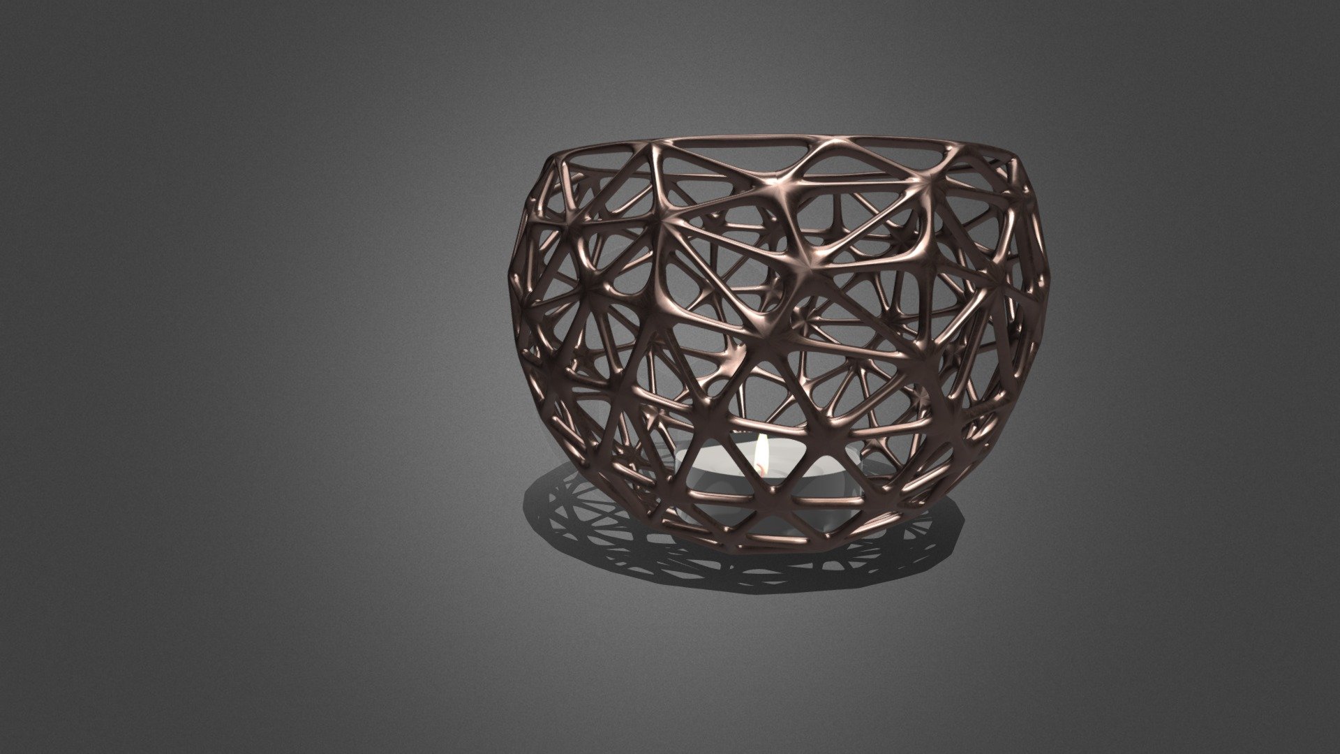 organic mesh bowl and tealight - Download Free 3D model by andycz ...