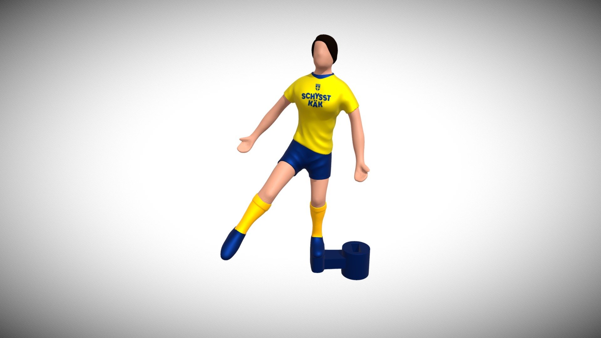 Right footed player 1 that fits football game - Download Free 3D model ...