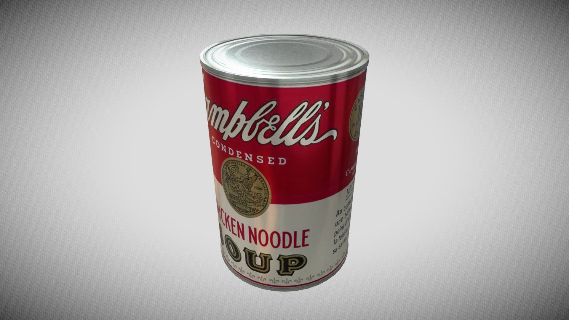 Soup Can - 3D model by alexkelleher [63b900f] - Sketchfab