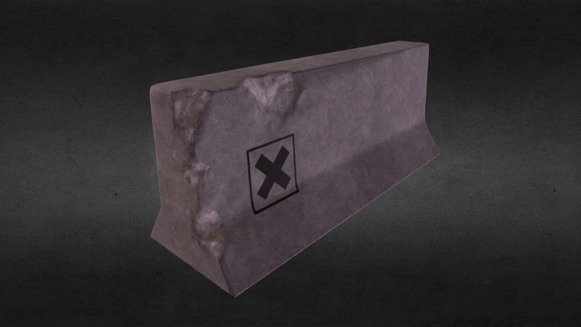 Concrete Barrier Asset - 3D model by Vladimir Hashchyshyn ...