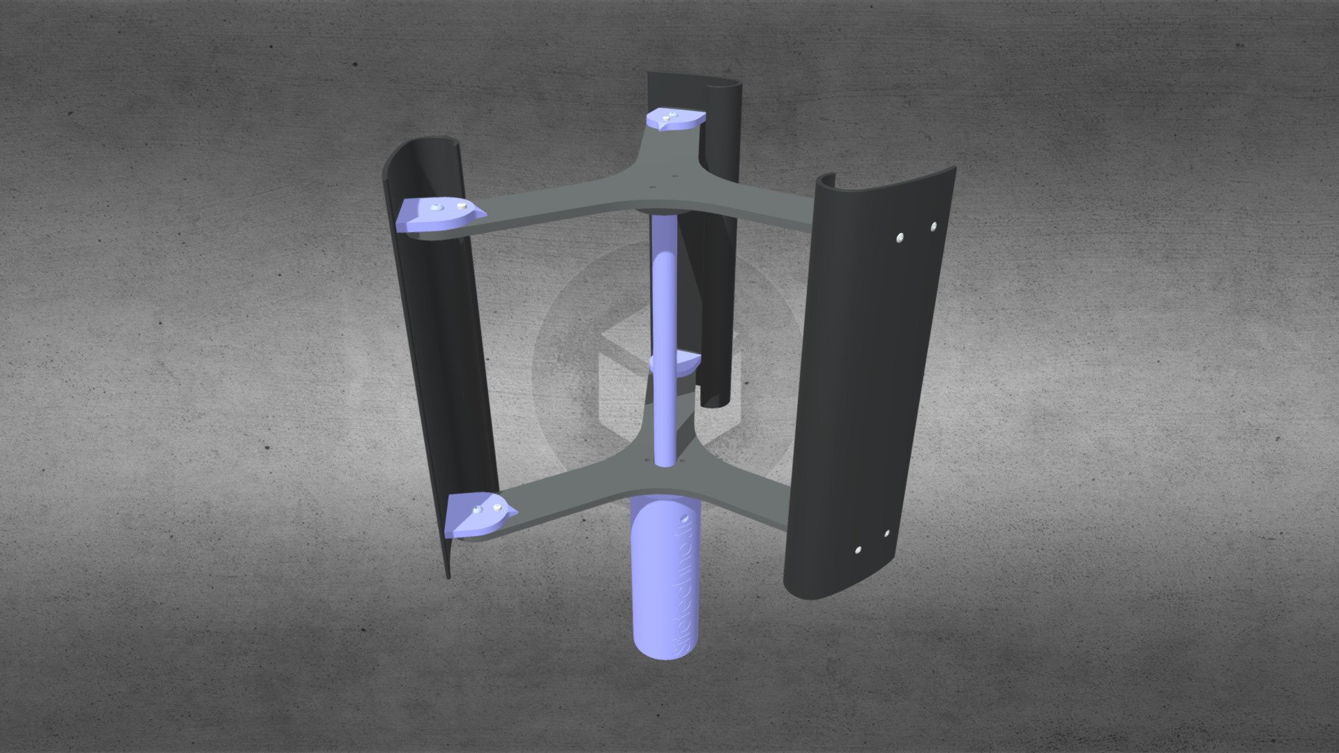 Eolienne H-Rotor - Buy Royalty Free 3D model by Sitetechno.fr [63bc6fe ...