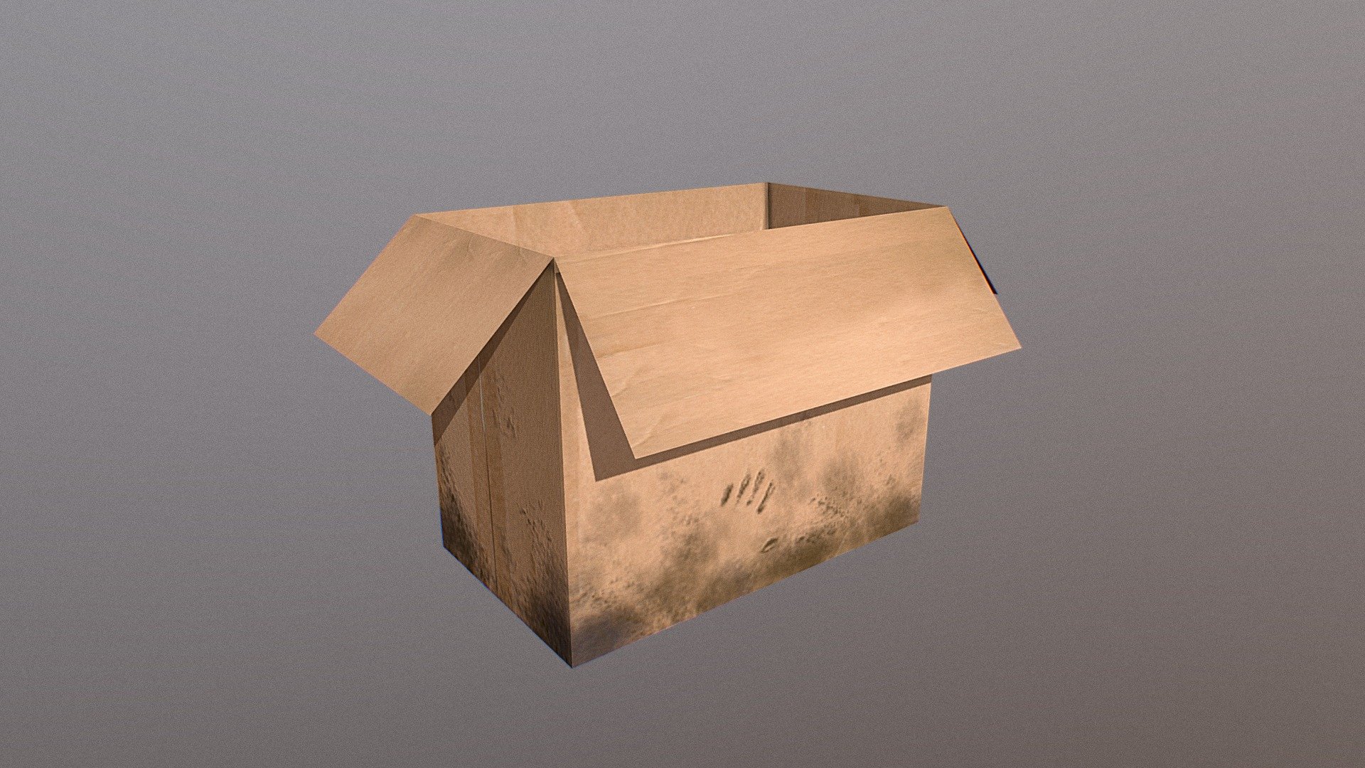Opened Cardboard Box - 3D model by Charlotte Kimberly Andreassen ...