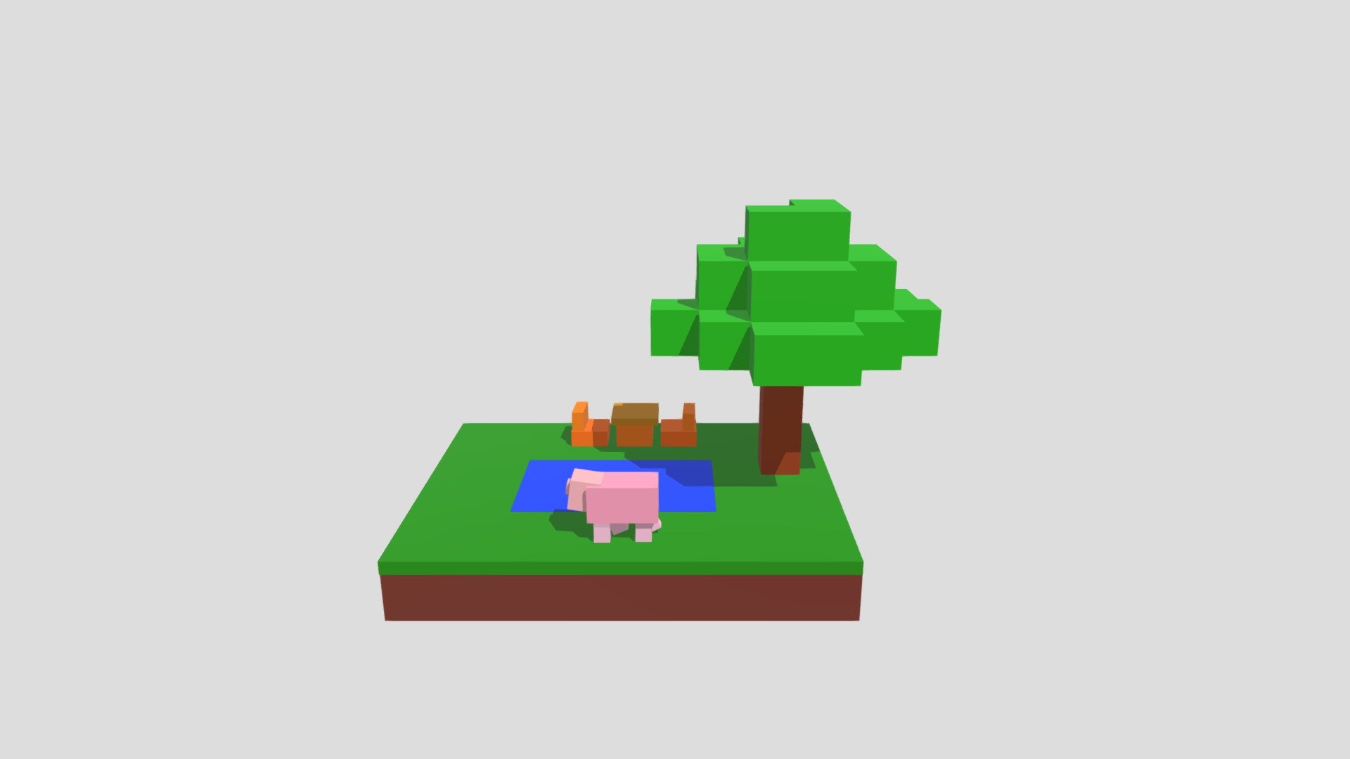 Minecraft Scene - Download Free 3D model by The Cube School of Design ...