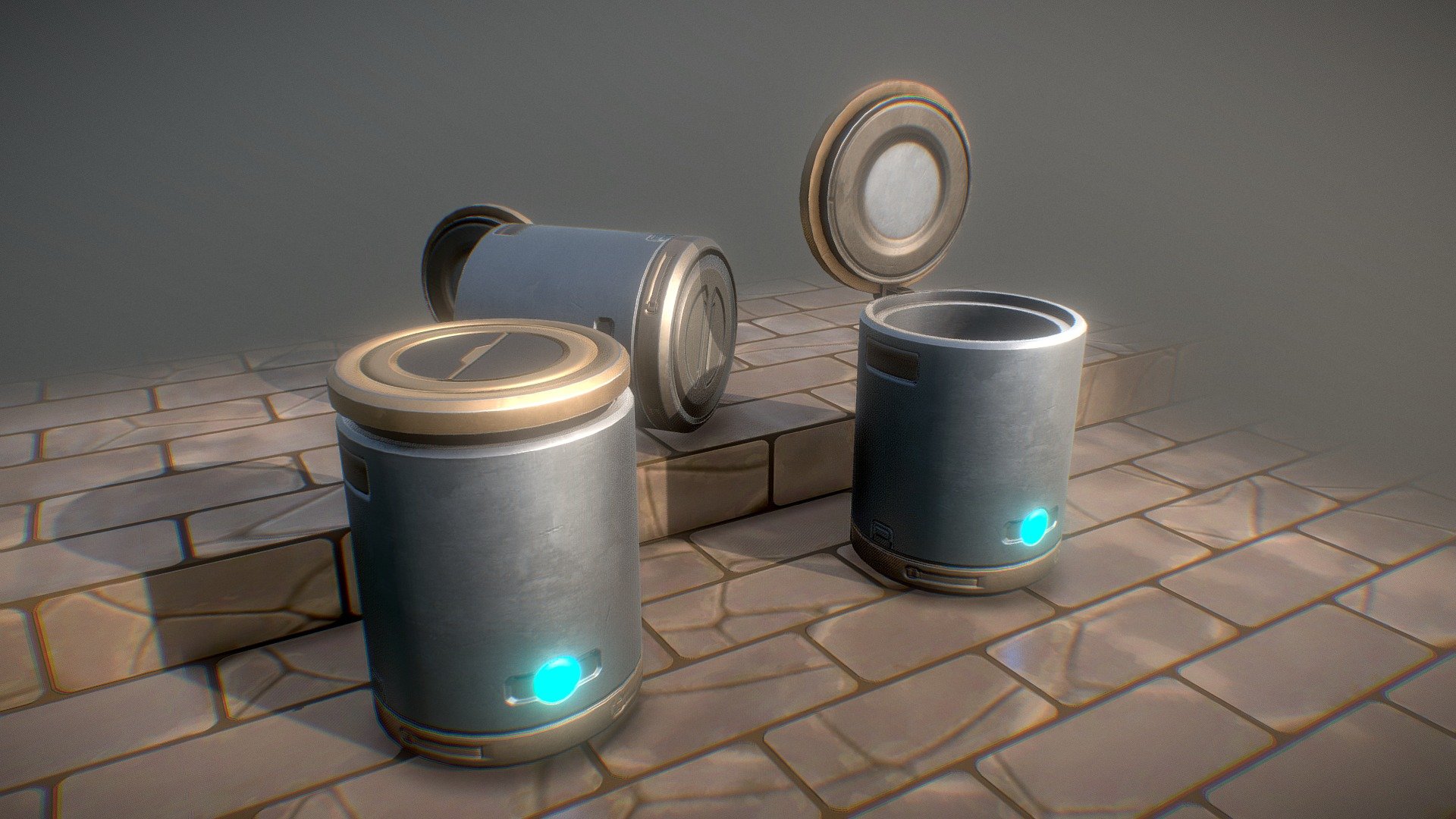 Stylized Trash Can - Download Free 3D model by jellystuff [63cb400 ...
