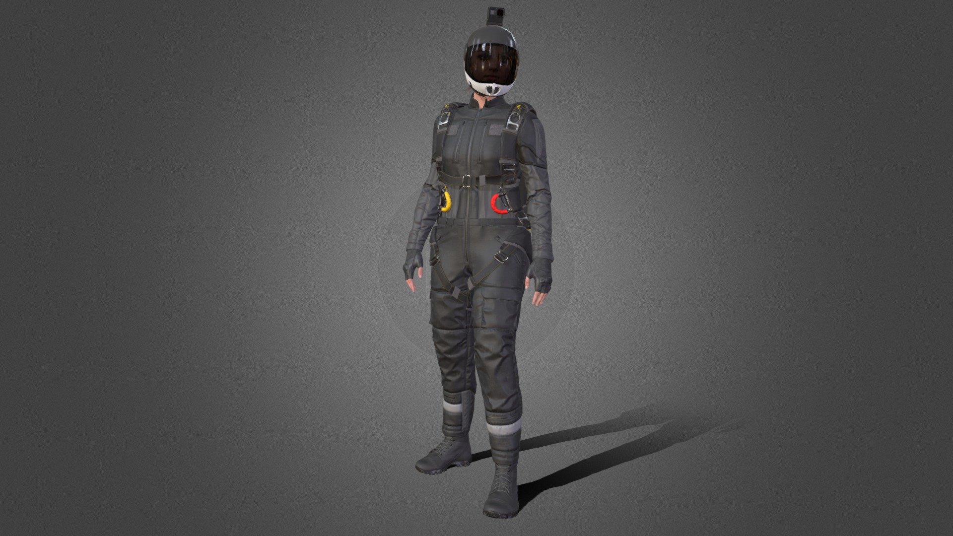 Woman in Skydiving Suit - Rigged - Buy Royalty Free 3D model by ...
