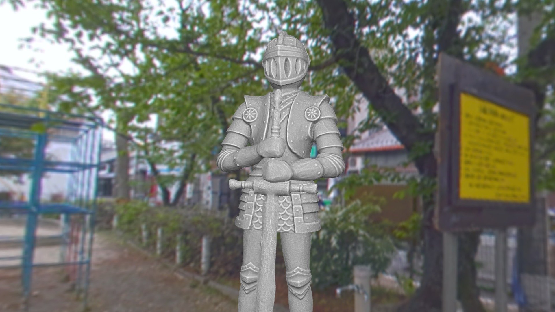 Knight Statue - Download Free 3D model by Yu (@FFT_kedar) [63ce3d8 ...