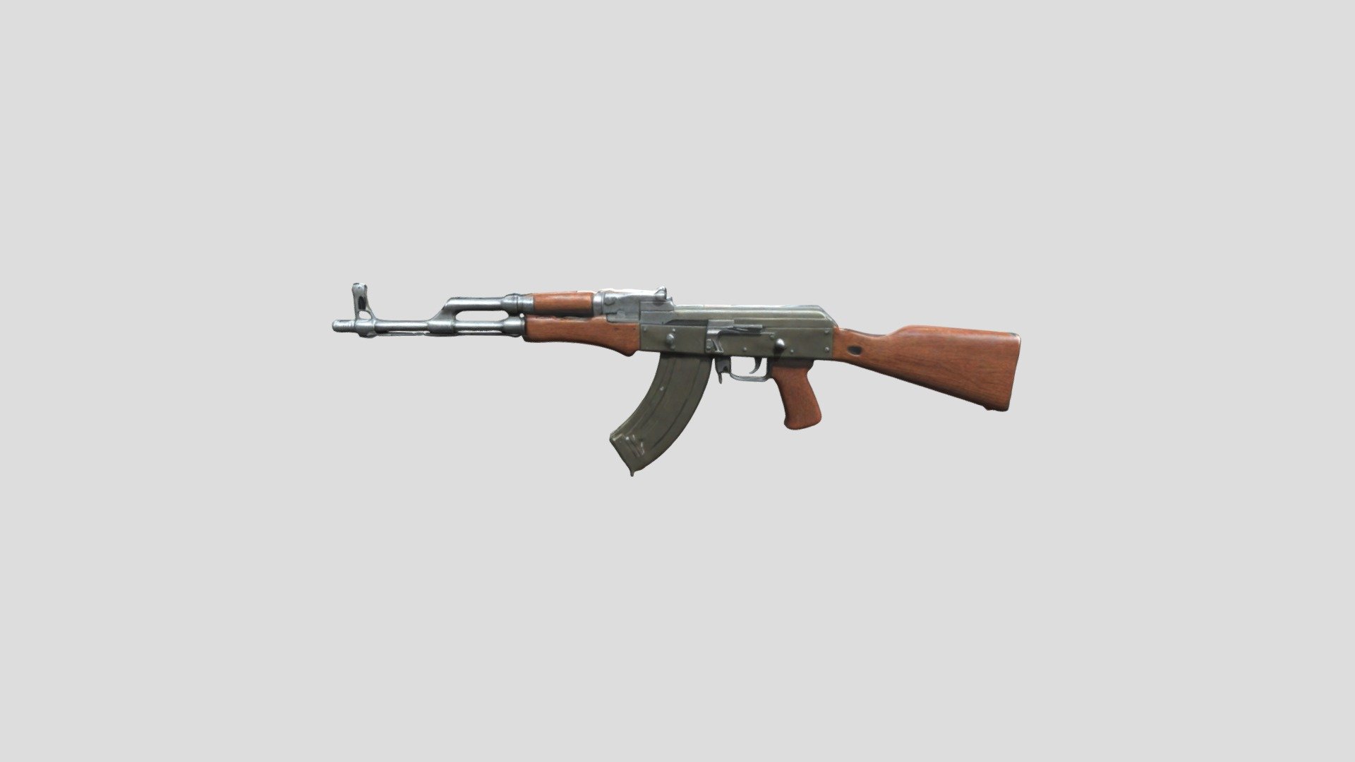 A simple 3D GUN Ak 47 - 3D model by shivamgamer2009 [63d00df] - Sketchfab